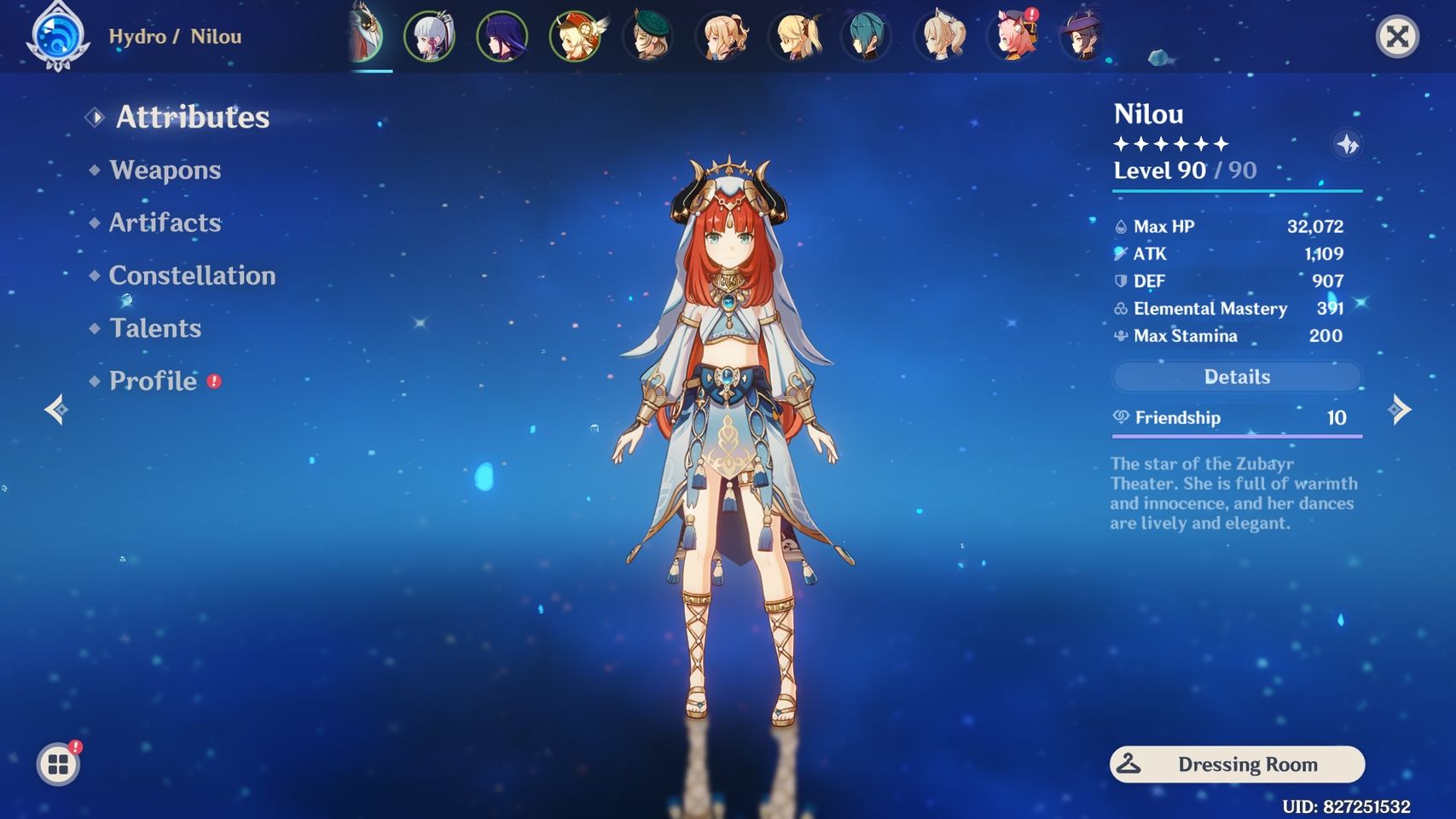 Nilou, my first Level 90 character Genshin Impact | HoYoLAB