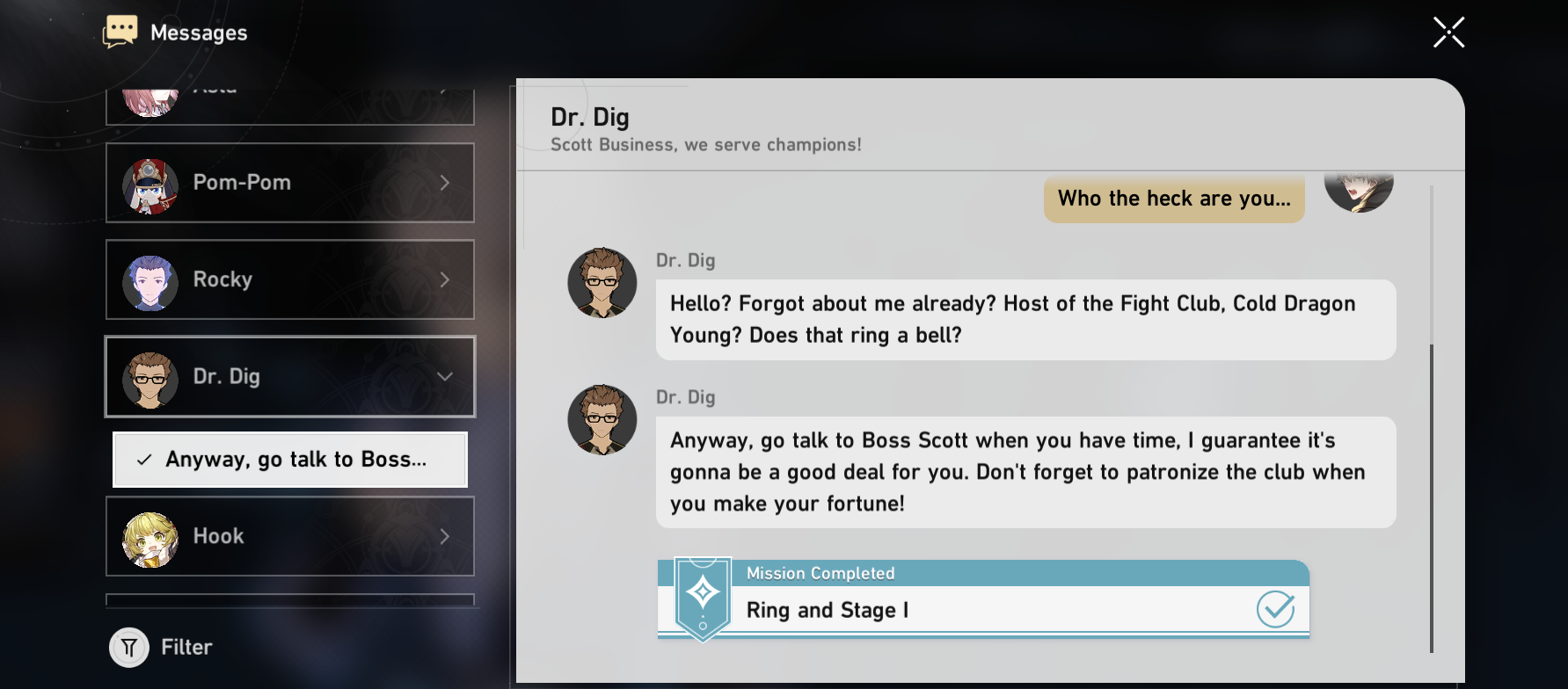 [Star Rail: 1.0 Side Story] Extraordinary Boxer - "Silent yet Shining ...