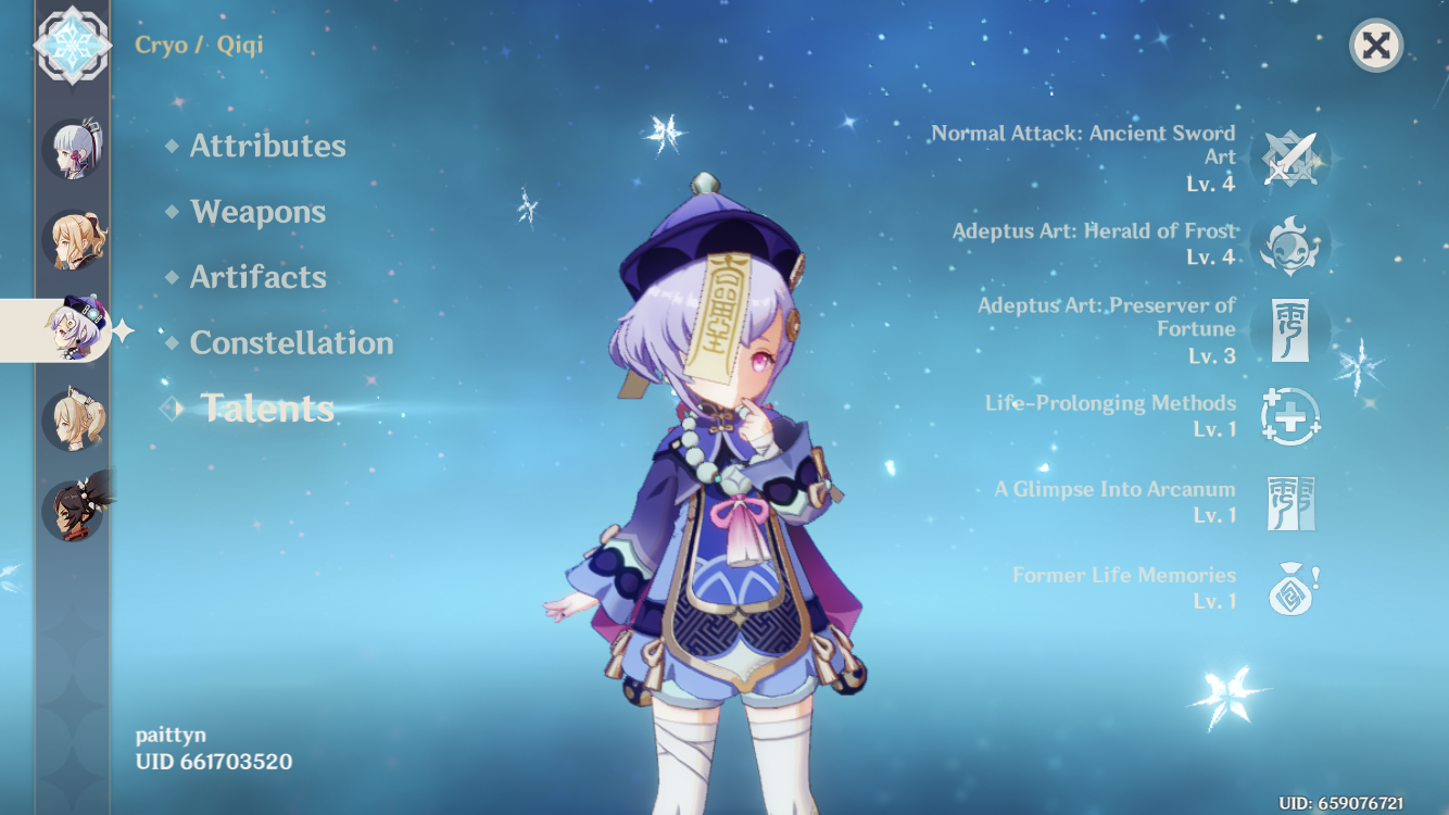 My qiqi build Genshin Impact | HoYoLAB