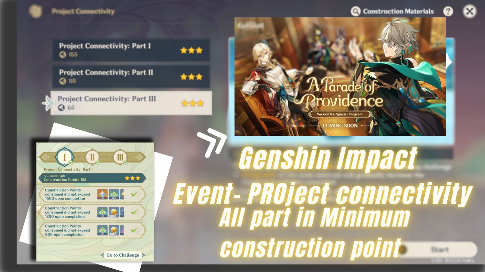 Checkout All 3 parts event Project Connectivity done in the least ...