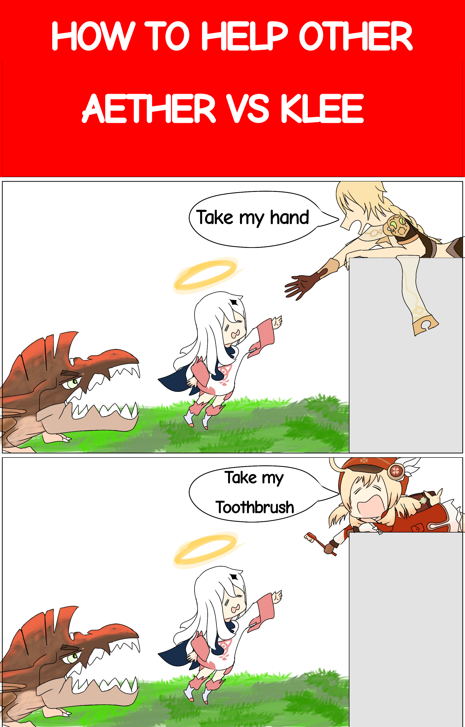 klee help Paimon vs aether help Paimon Genshin Impact | HoYoLAB