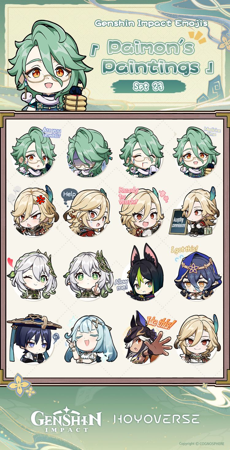 Look at these new stickers they’re so cuteeeee | HoYoLAB