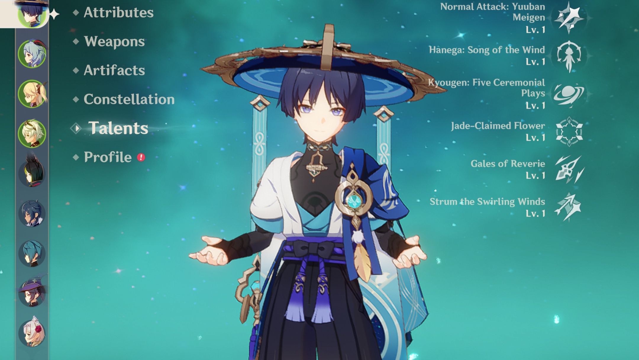 My level 70 wanderer talents I donotknow why I didn’t level themhis max ...