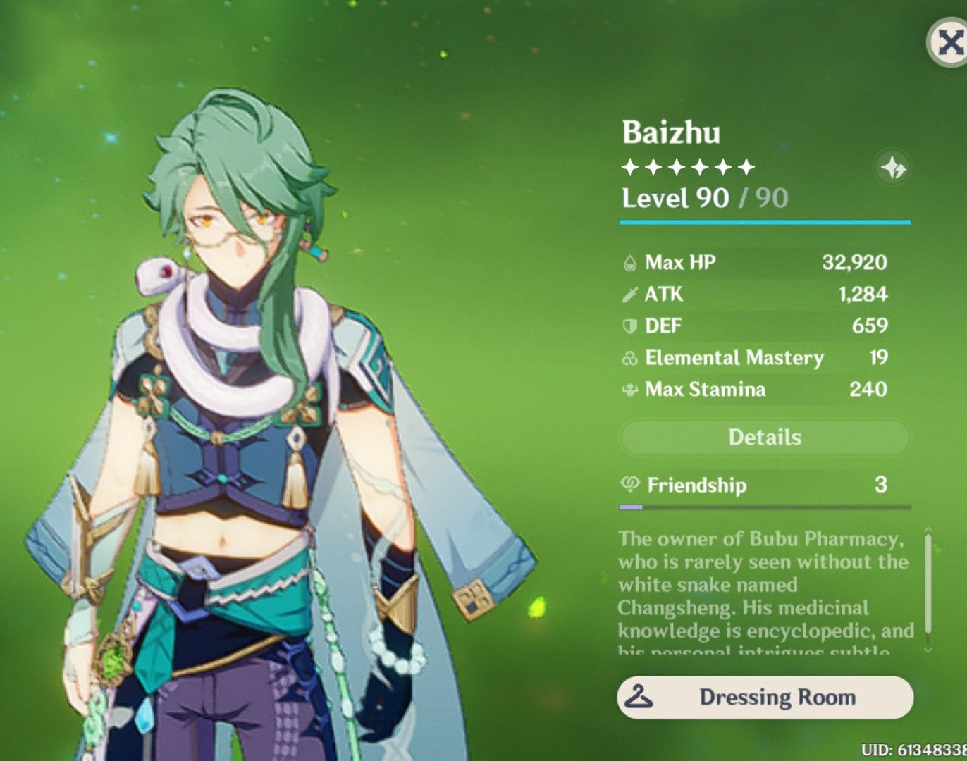 Baizhu Stats! Genshin Impact | HoYoLAB