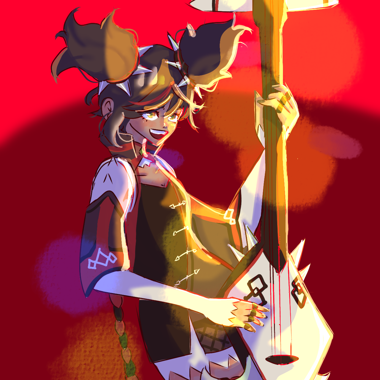 I tried to draw Xinyan Genshin Impact | HoYoLAB