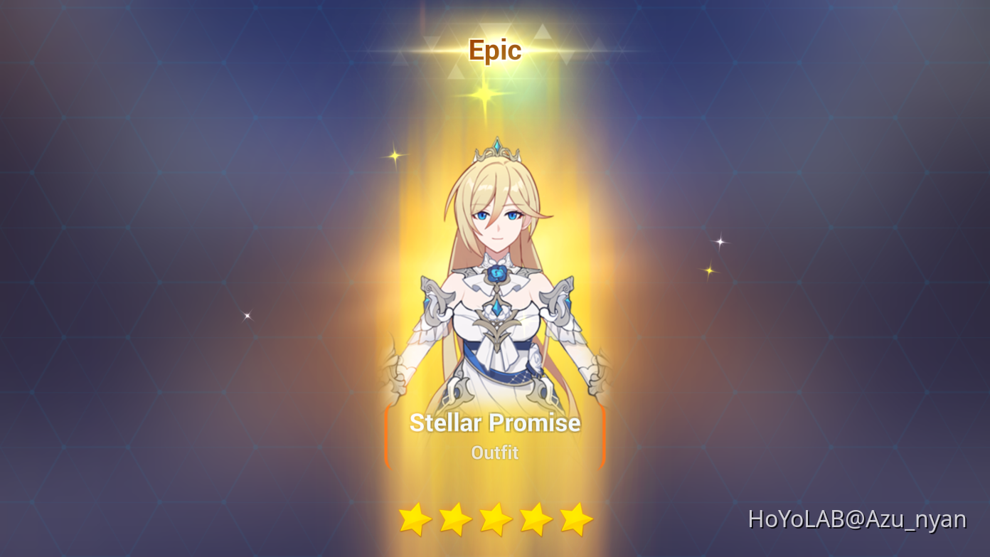 Stellar Promise Outfit - first try, first epic hit. Honkai Impact 3rd ...