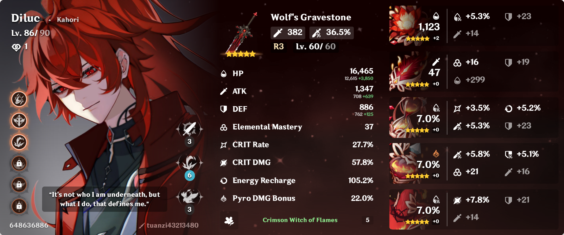 Diluc's ascensions are done-zo. Genshin Impact | HoYoLAB