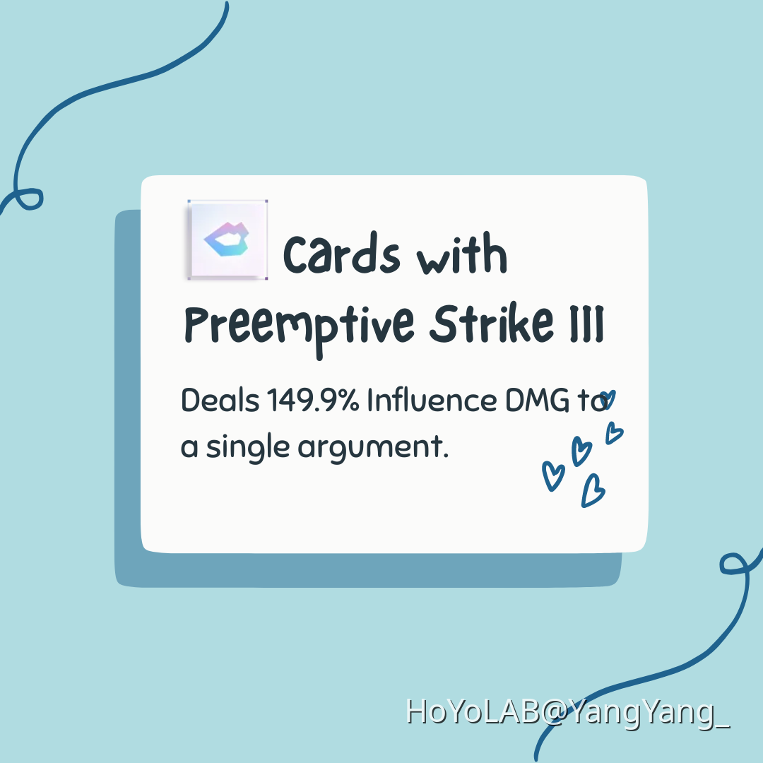 Cards with Preemptive Strike (contain spoilers) Tears of Themis | HoYoLAB