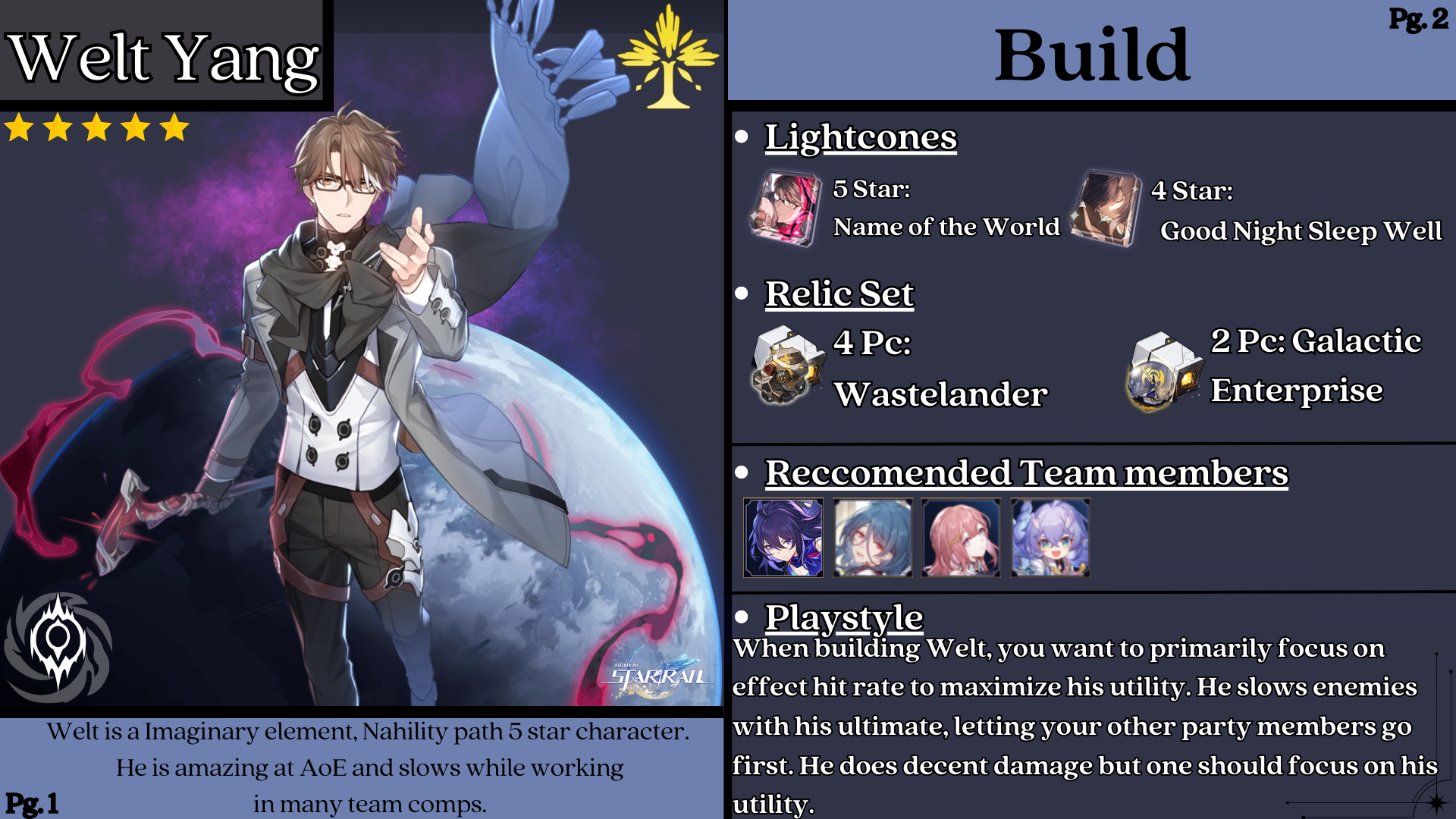 Welt Build Guide Honkai: Star Rail | HoYoLAB