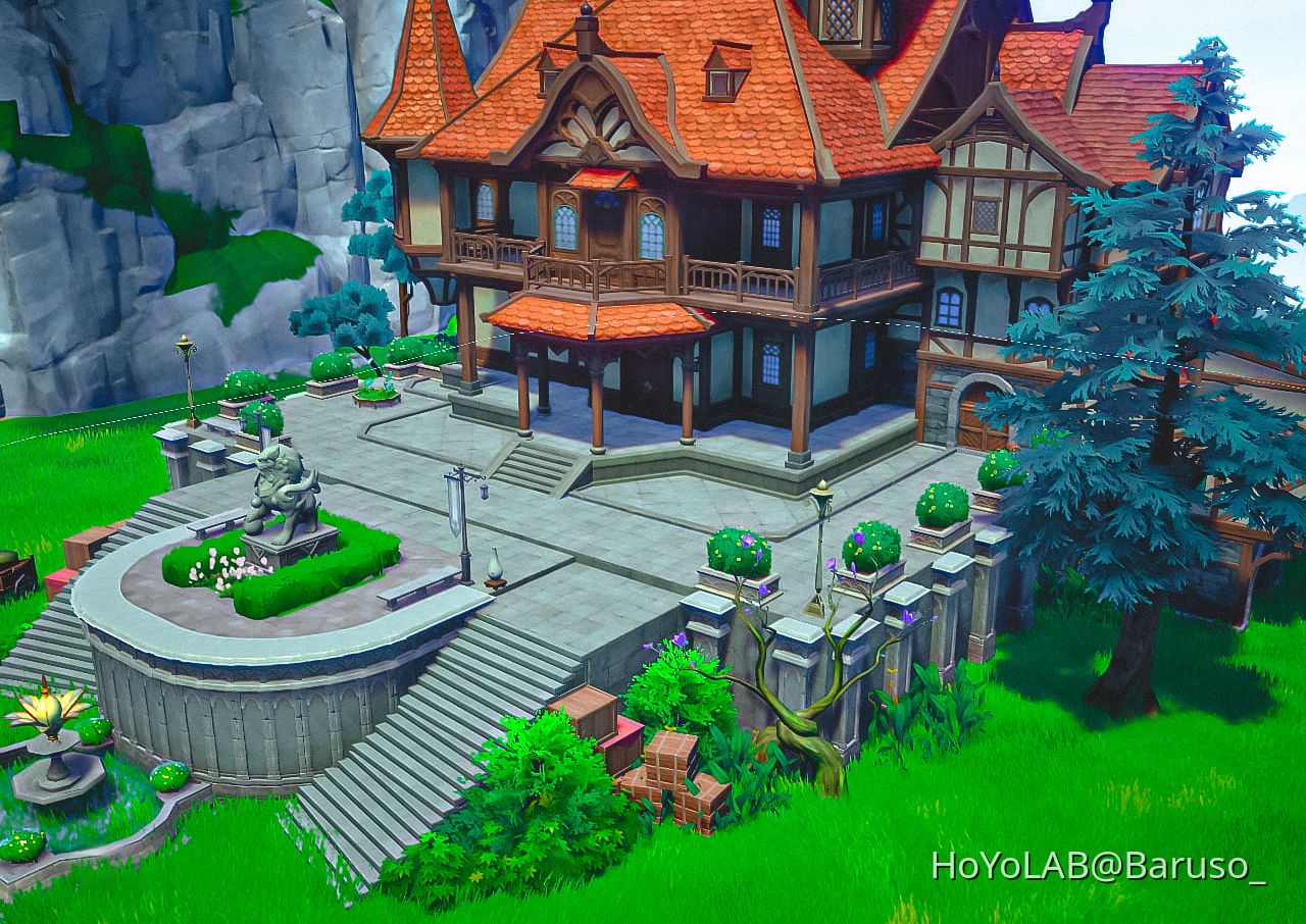 Обитель Дилюка. Мондштадт. Чайник безмятежности. Serenitea pot Genshin ...