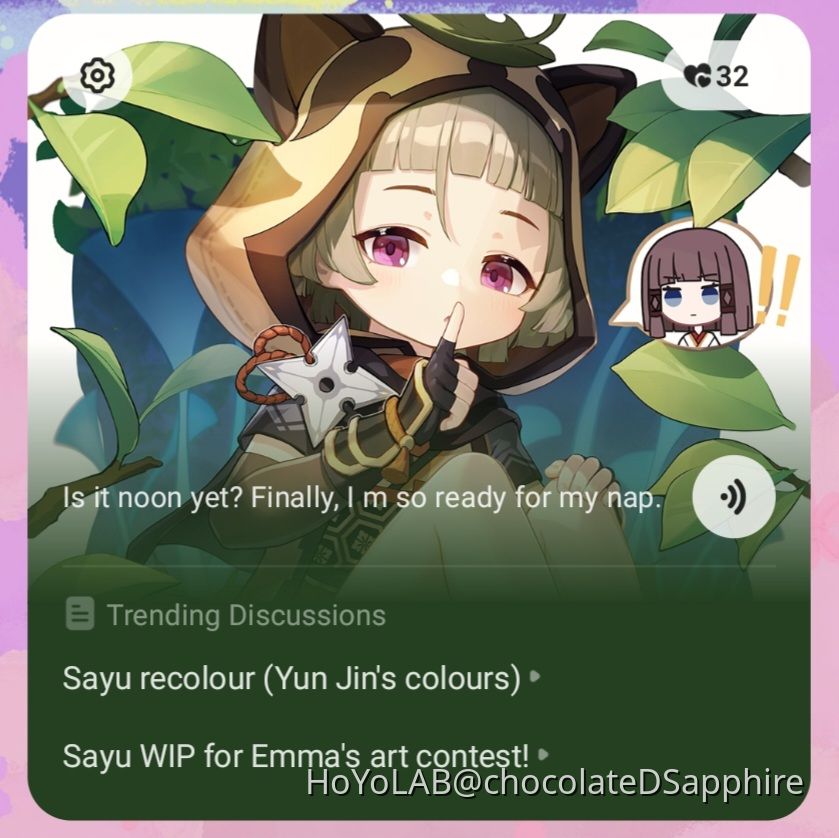 Character Companion Showcase (Sayu) Genshin Impact | HoYoLAB