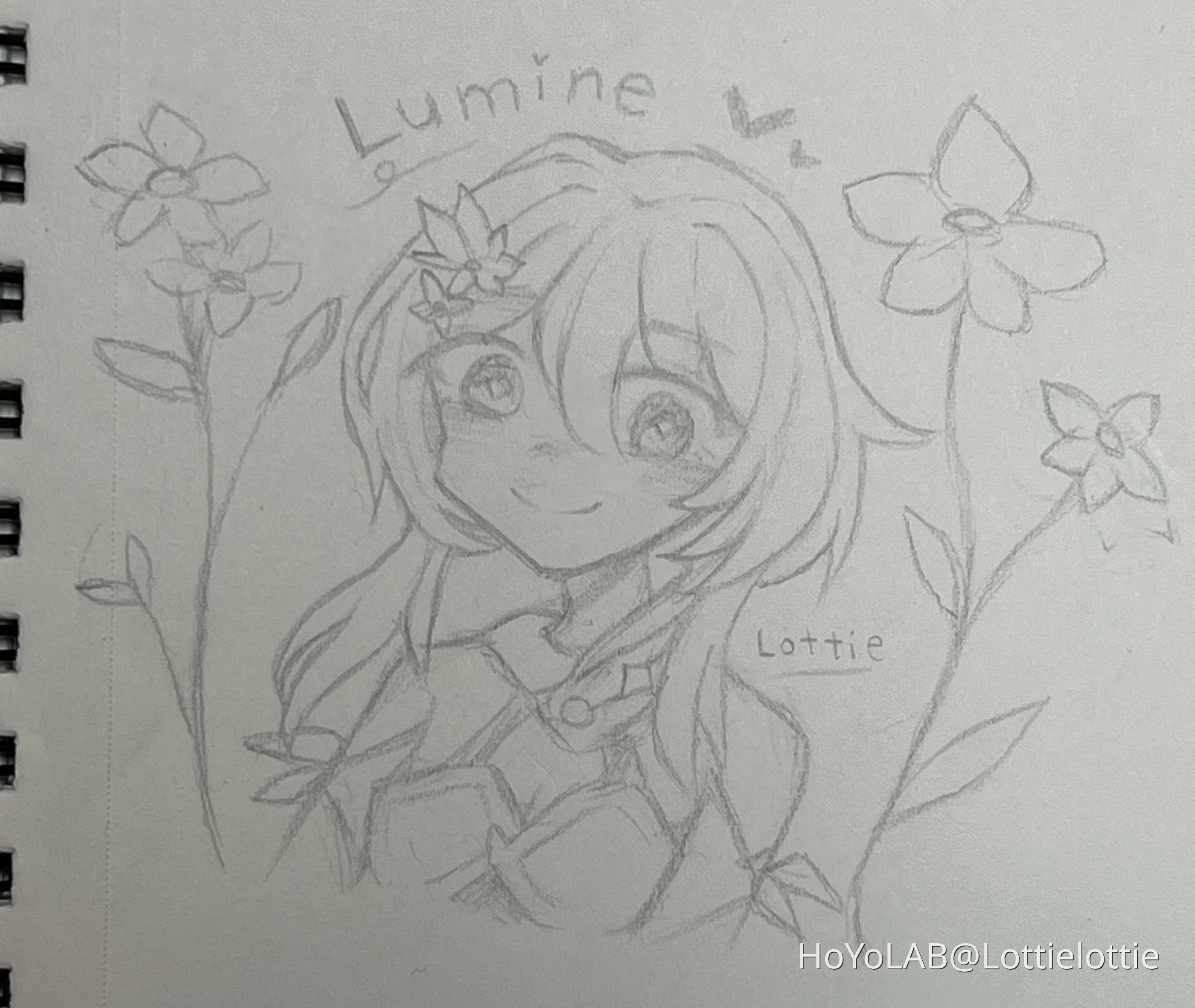Here's a Lumine sketch, I'm so tired. Genshin Impact | HoYoLAB