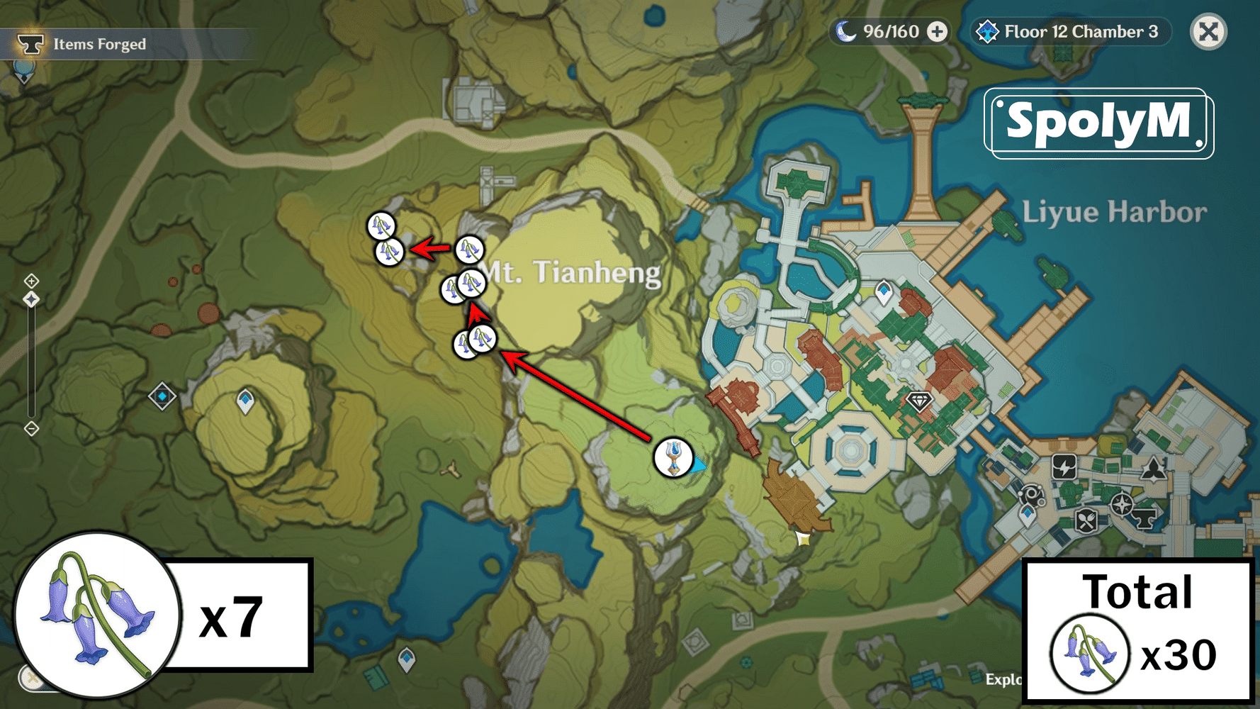 168 Violetgrass Farming Route - Easy Spots Only (Maps and Video ...
