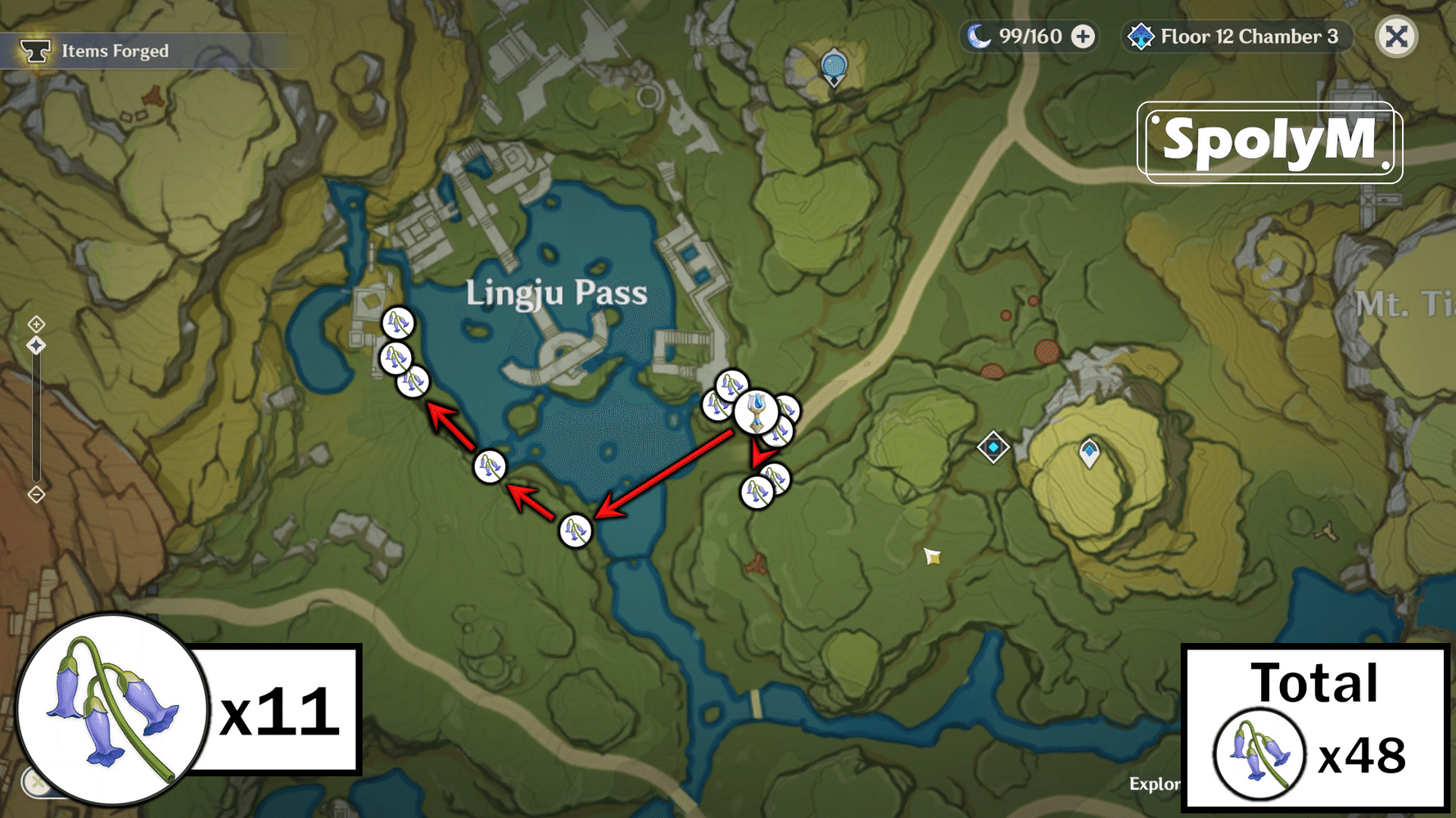 168 Violetgrass Farming Route - Easy Spots Only (Maps and Video ...