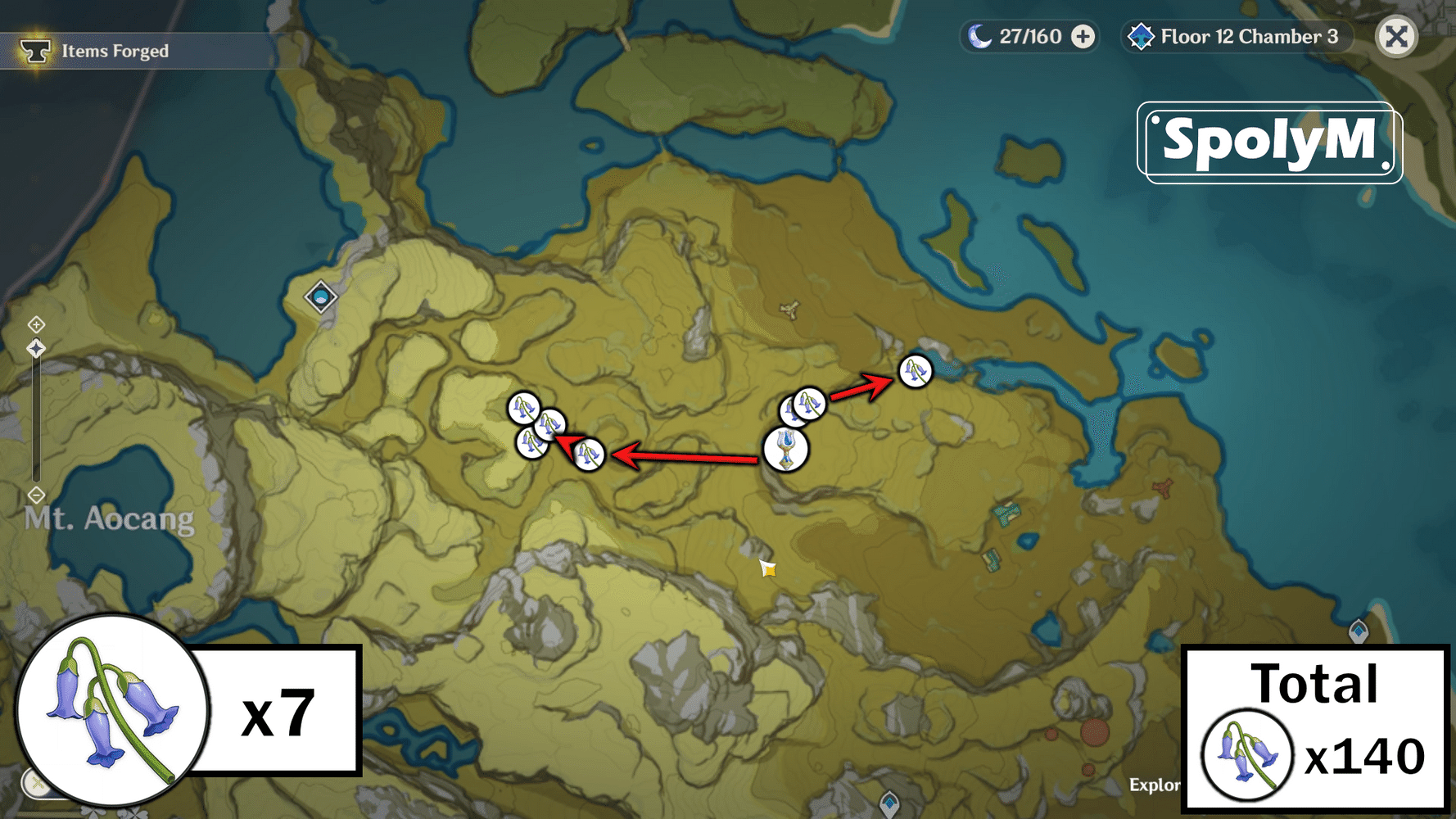 168 Violetgrass Farming Route - Easy Spots Only (Maps and Video ...