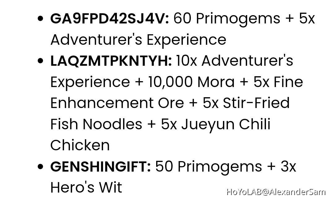 Primo codes Genshin Impact | HoYoLAB