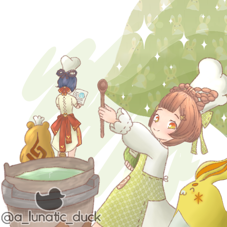 Xiangling and Yaoyao's cooking class!•° •(Fanart) Genshin Impact | HoYoLAB