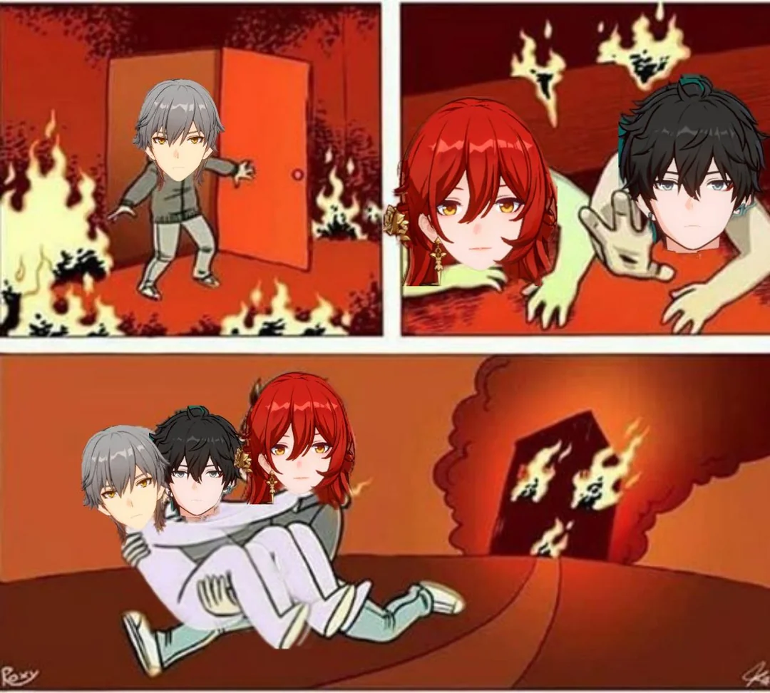 Character dynamics in a fire Honkai: Star Rail | HoYoLAB