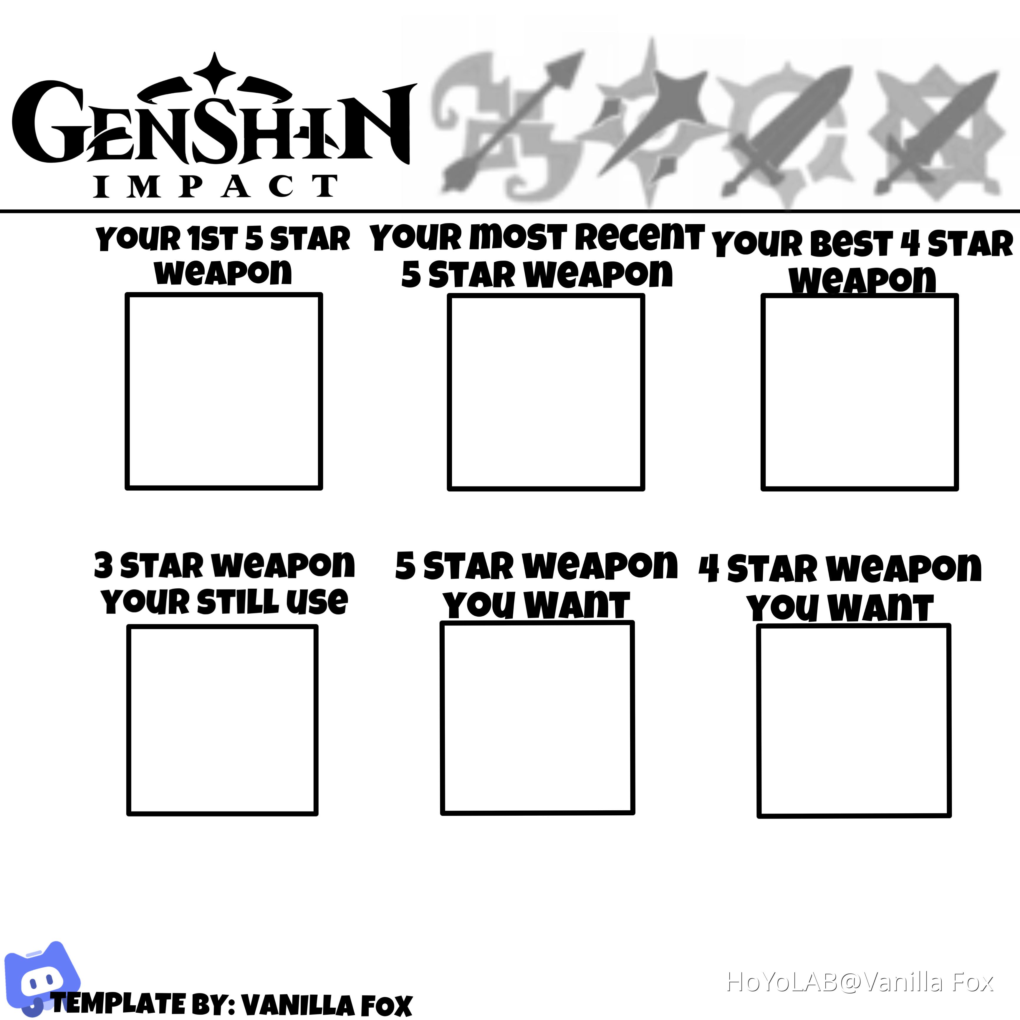Weapon Template Genshin Impact | HoYoLAB
