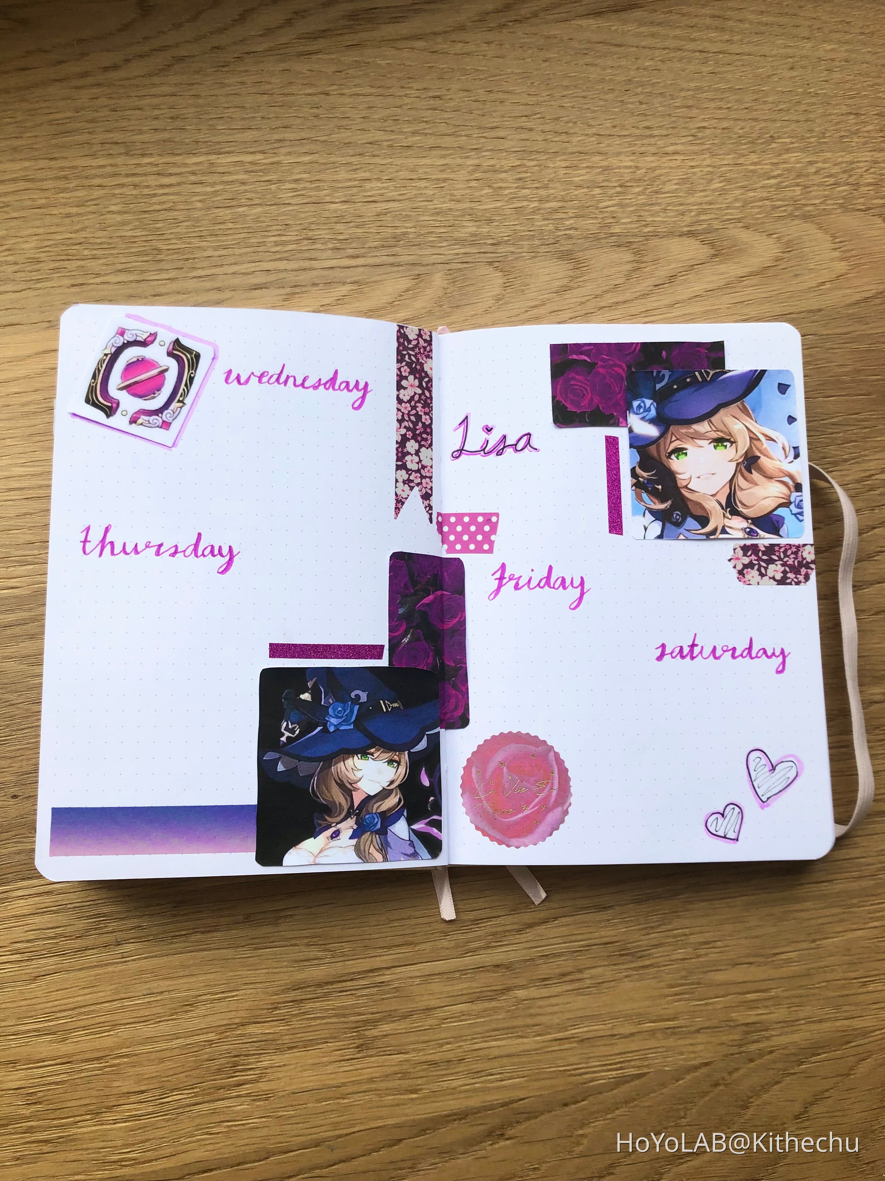 Lisa themed Journal Page! Genshin Impact | HoYoLAB