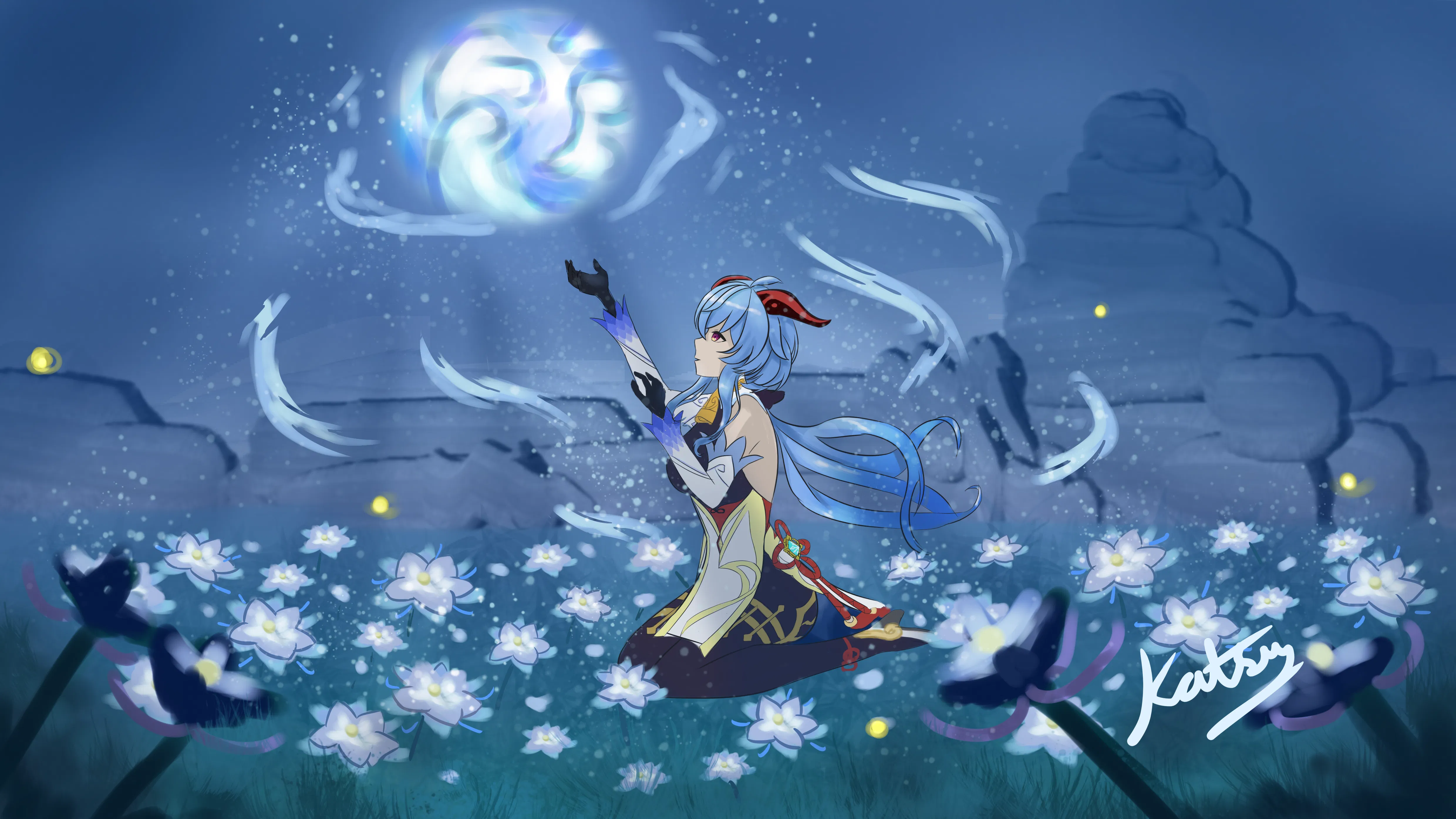 The Plenilune Gaze Fan Art Contest Genshin Impact | HoYoLAB