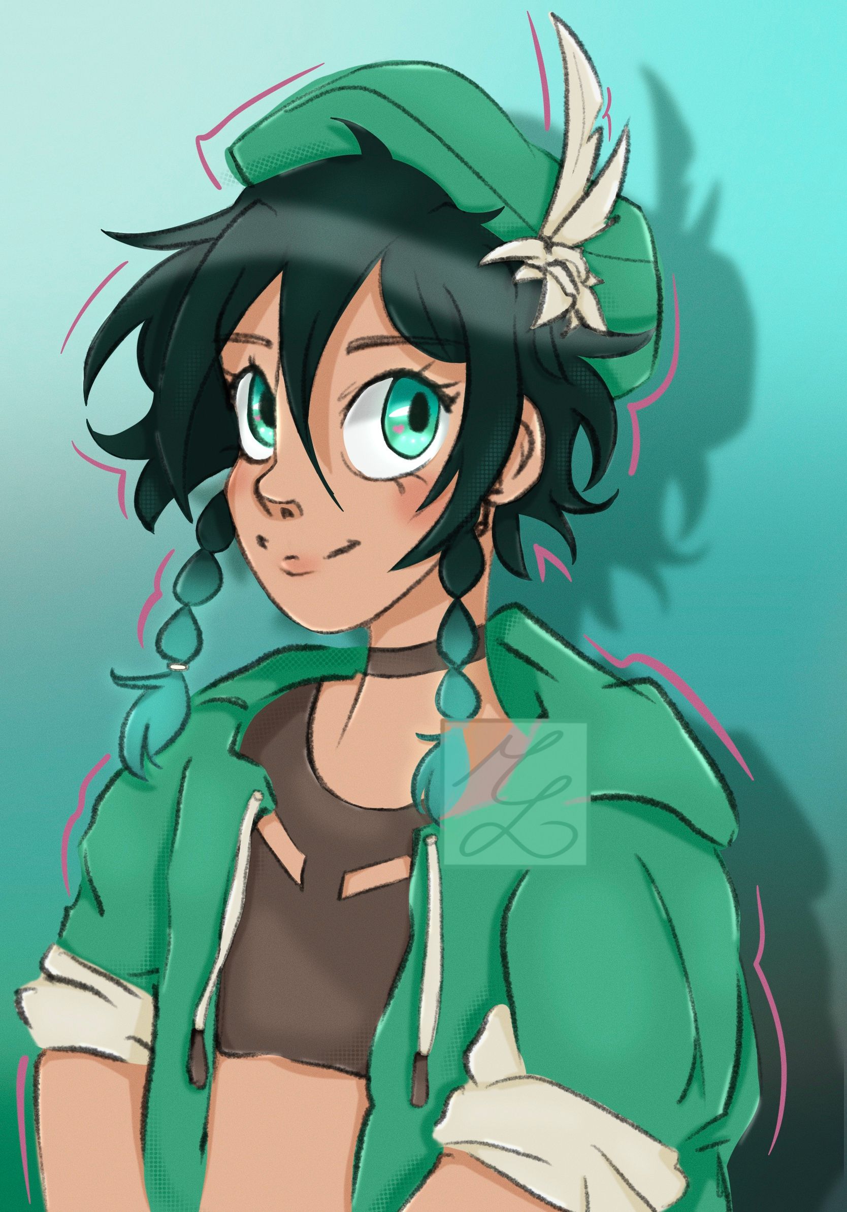 Venti Drawing by Me! Genshin Impact | HoYoLAB