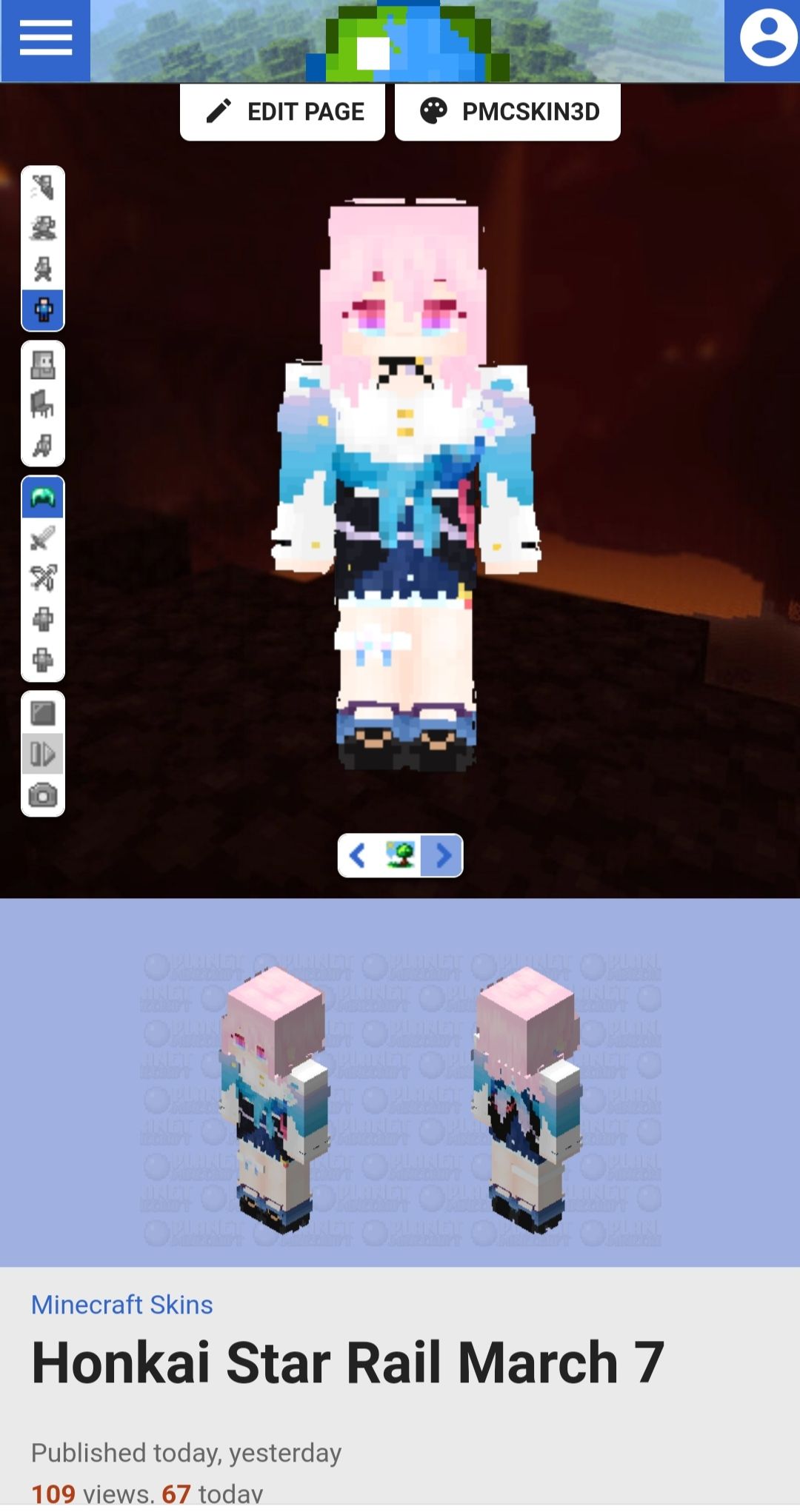 Для тех кто играет Minecraft . скин March 7th Honkai: Star Rail | HoYoLAB