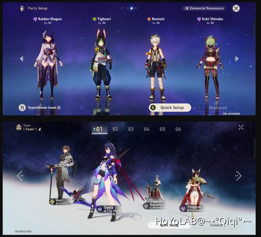 my (G.i) vs (H.S.R) team. | HoYoLAB