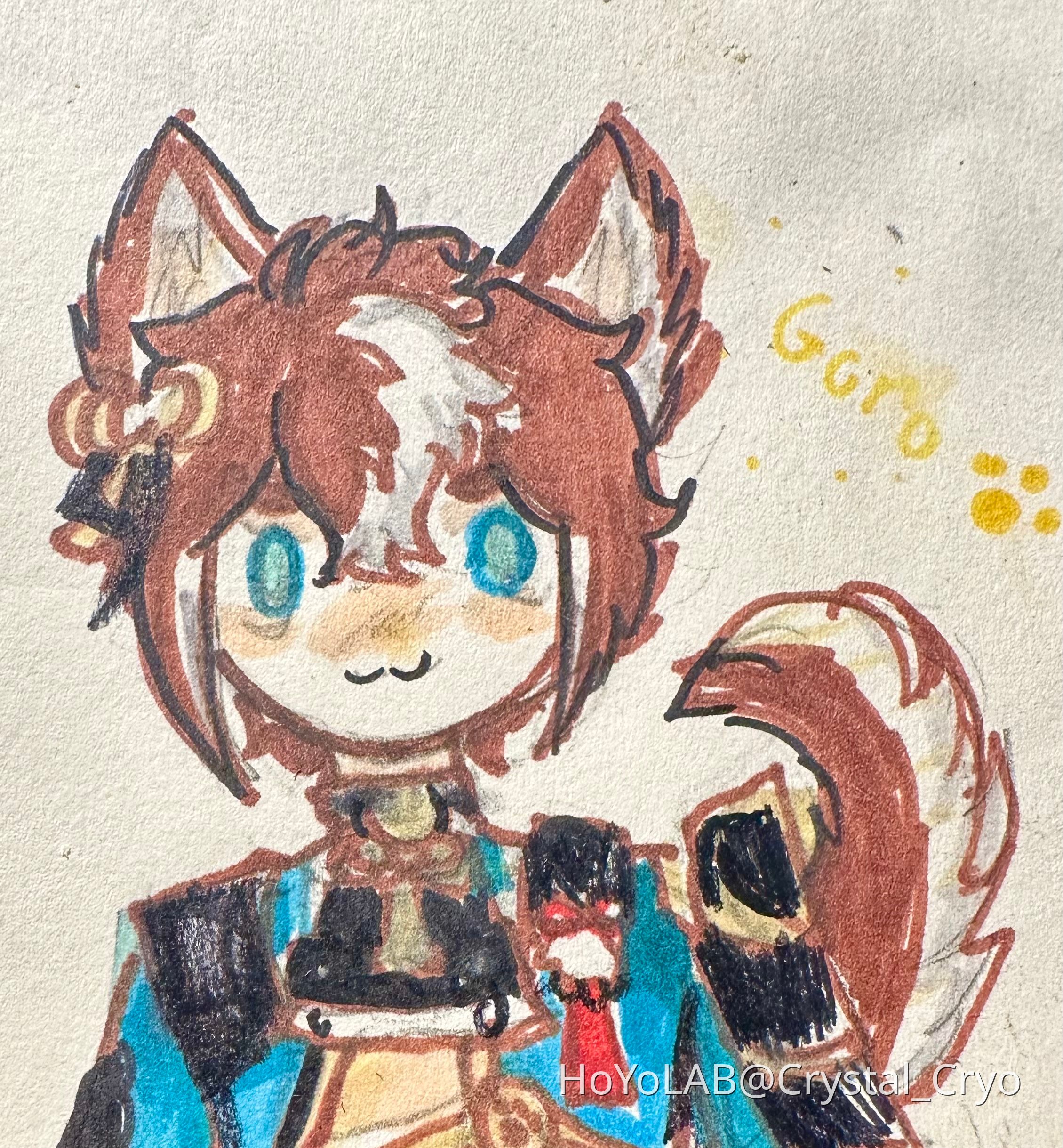 Art diary 128: Mini Gorou Genshin Impact | HoYoLAB