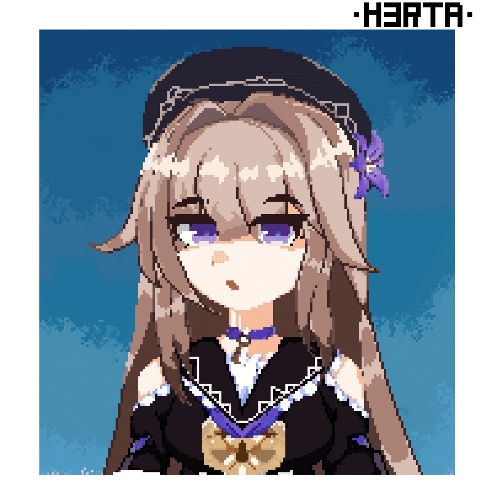 KuruKuru---- Herta Fanart (Portrait) (Border alt included) Honkai: Star ...