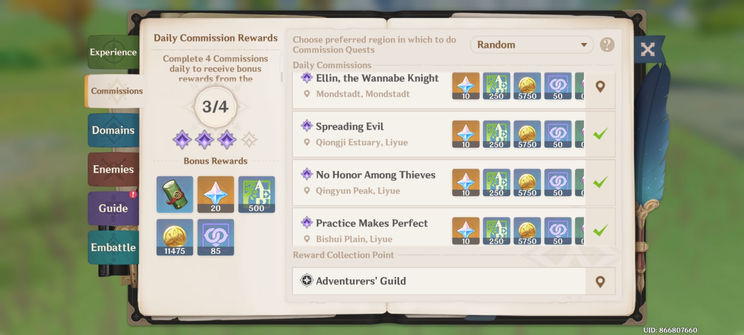 Adventure guild commission Genshin Impact | HoYoLAB