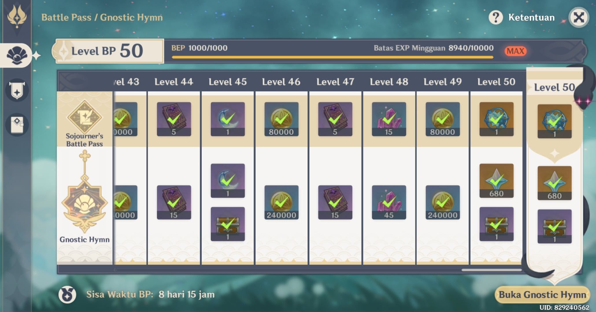 Akhirnya lvl max Genshin Impact | HoYoLAB