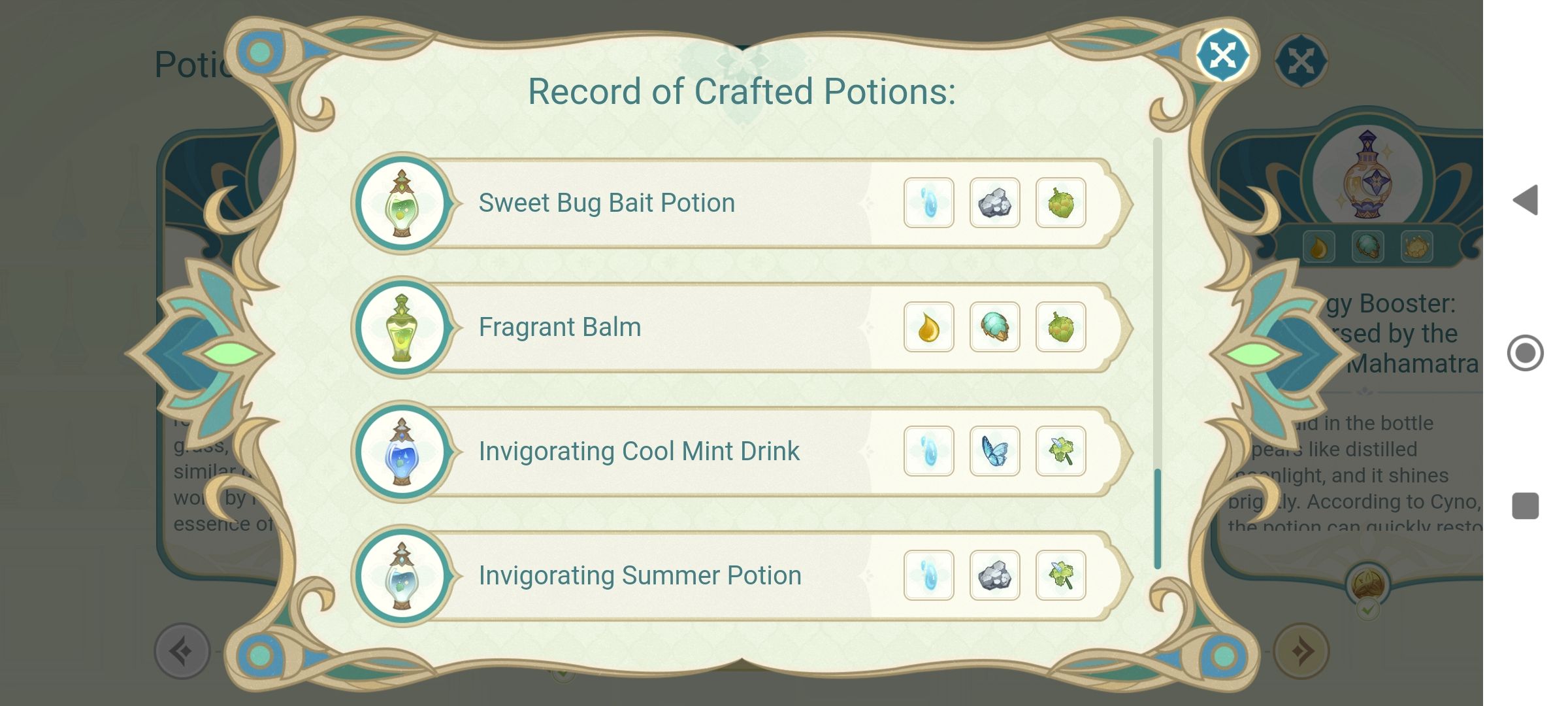 All my recipe for glittering elixirs web event Genshin Impact | HoYoLAB
