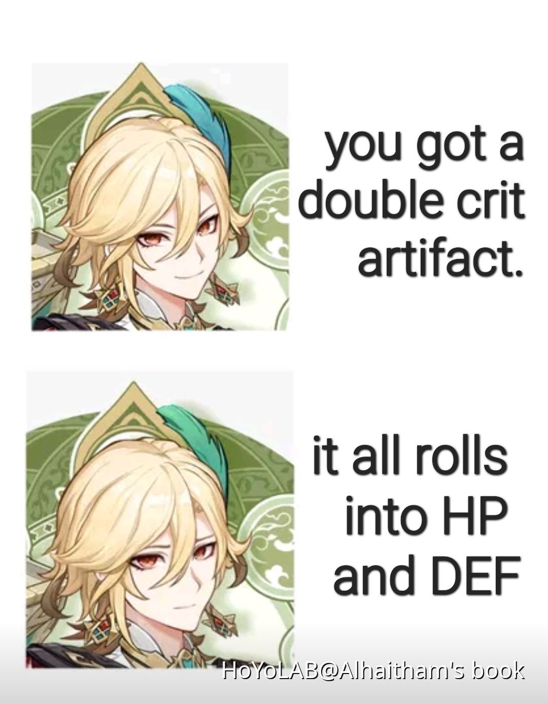 Kaveh meme about artifacts Genshin Impact | HoYoLAB