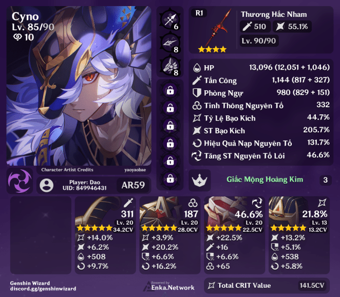 Farm hoa cho Cyno khó tới mức nào? Ba món của hoàng kim của Yanfei là tôi lấy từ đồ farm của ...