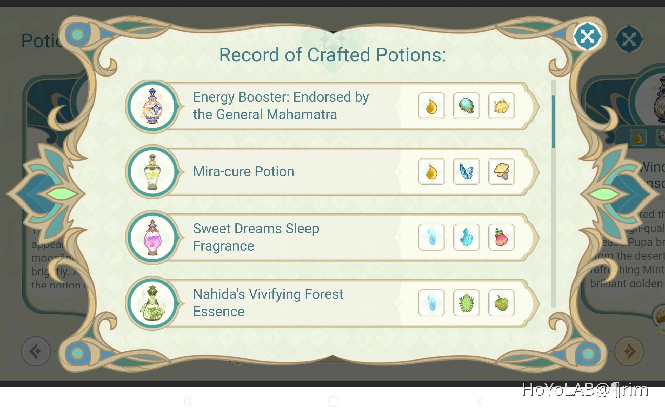 Glittering Elixir Genshin Impact | HoYoLAB