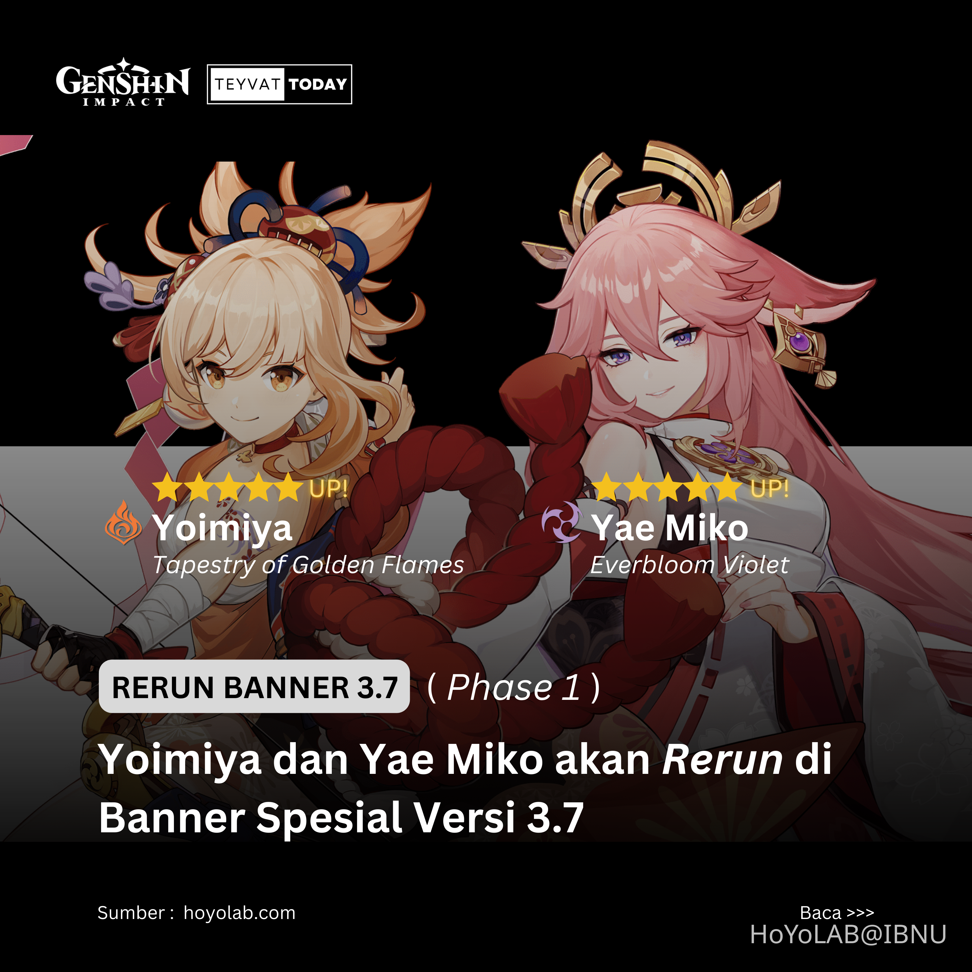 [RERUN BANNER 3.7] Yoimiya dan Yae Miko Rerun! Genshin Impact | HoYoLAB