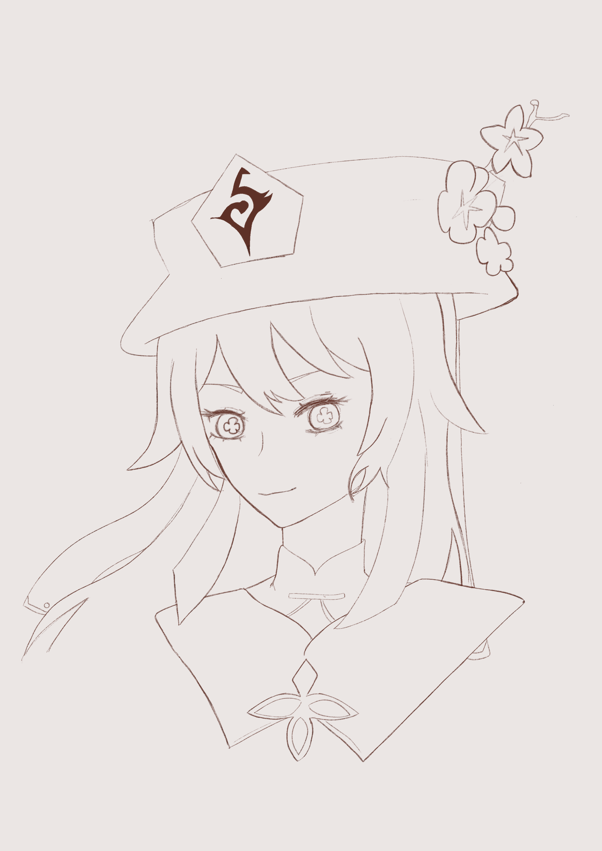 Hu Tao drawing (still in progress) Genshin Impact | HoYoLAB