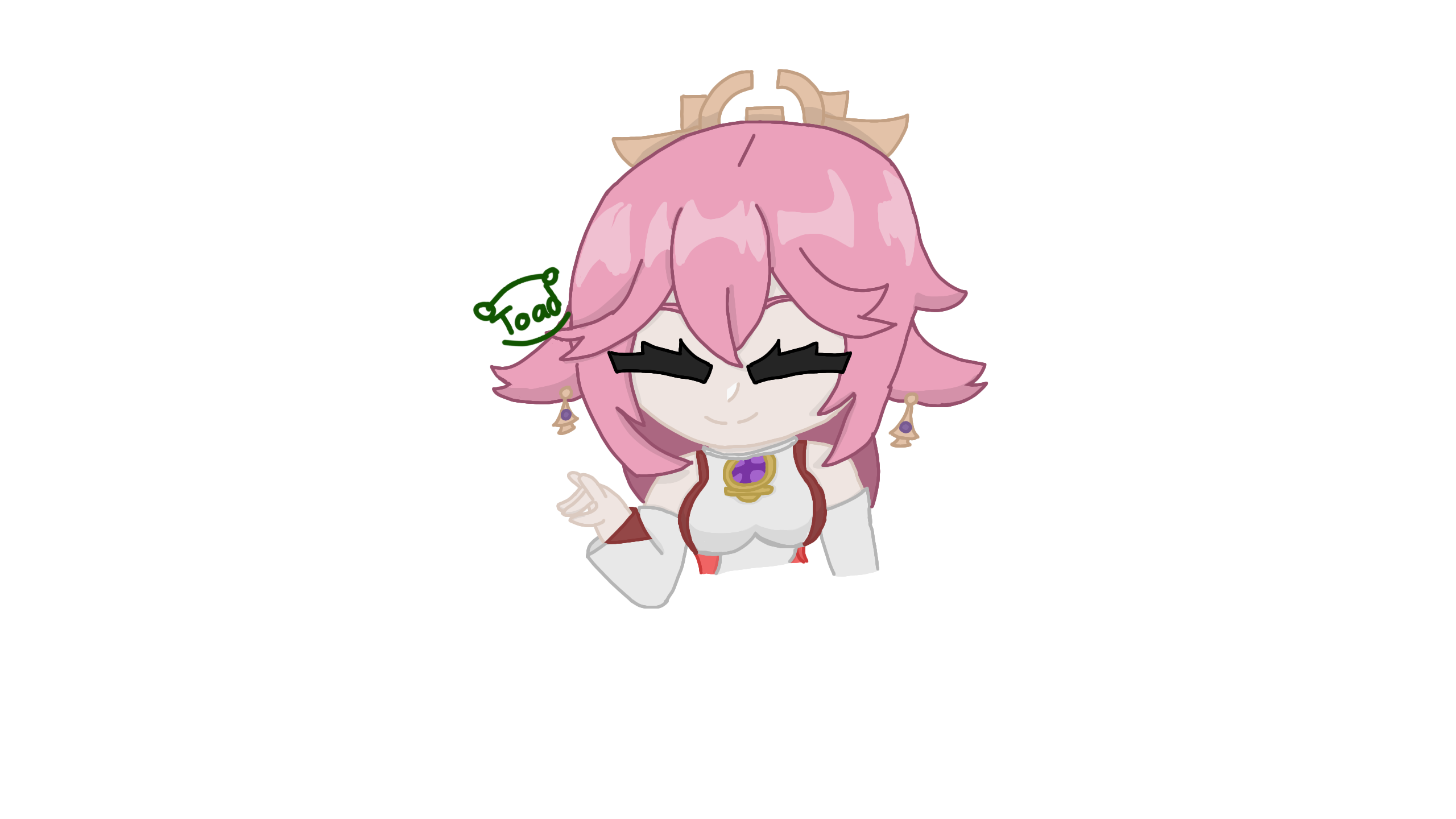 Yae doing that one hand thing Genshin Impact | HoYoLAB