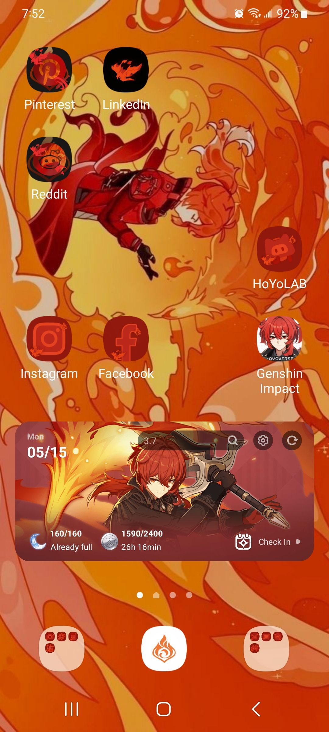 WIP Diluc Theme Screen Genshin Impact | HoYoLAB