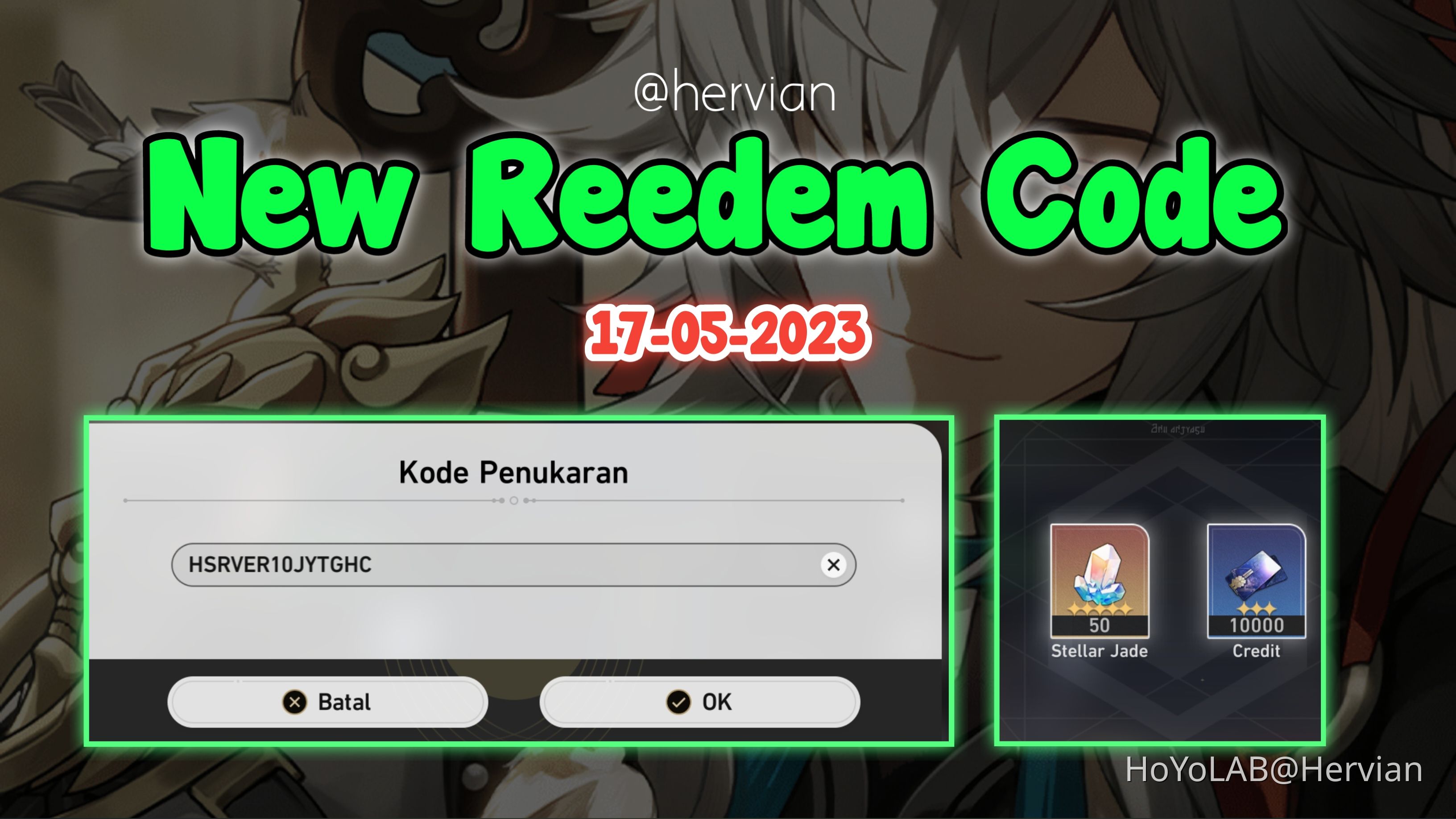 New Reedem Code "17-05-2023", Mayan Stellar Jade Gratis Honkai: Star ...