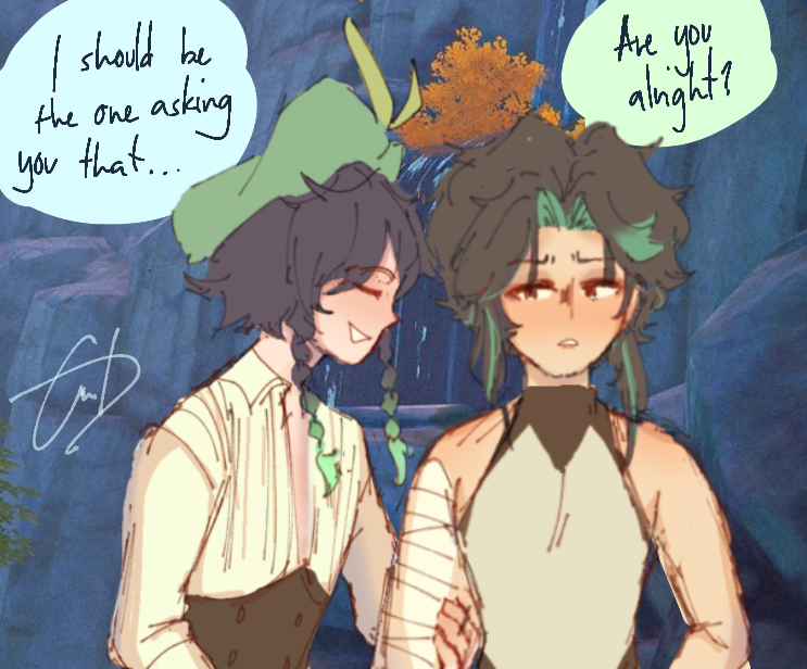 They encountered a strong enemy and Xiao got injured😔😔 Genshin Impact ...