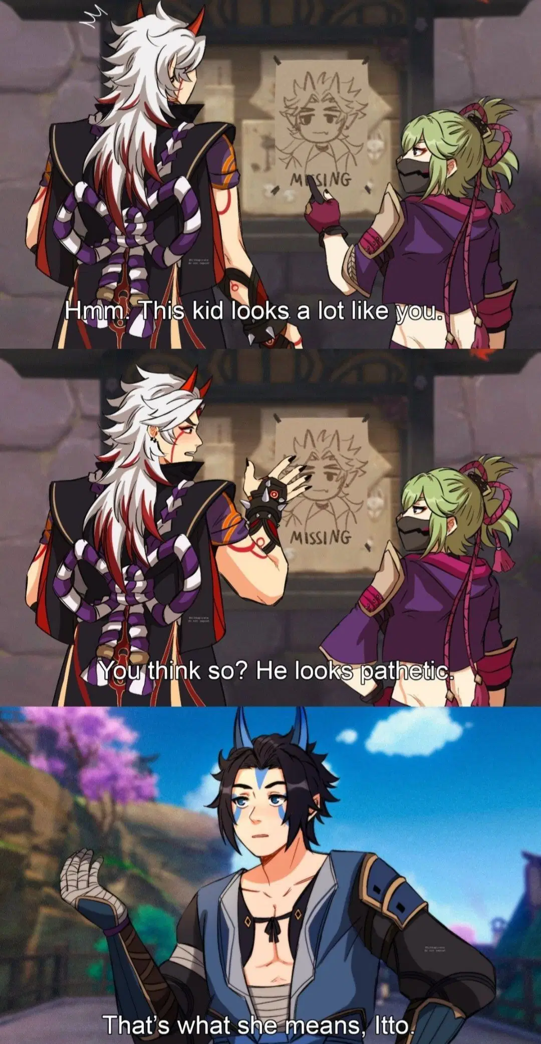 Itto and ayato memes Genshin Impact | HoYoLAB