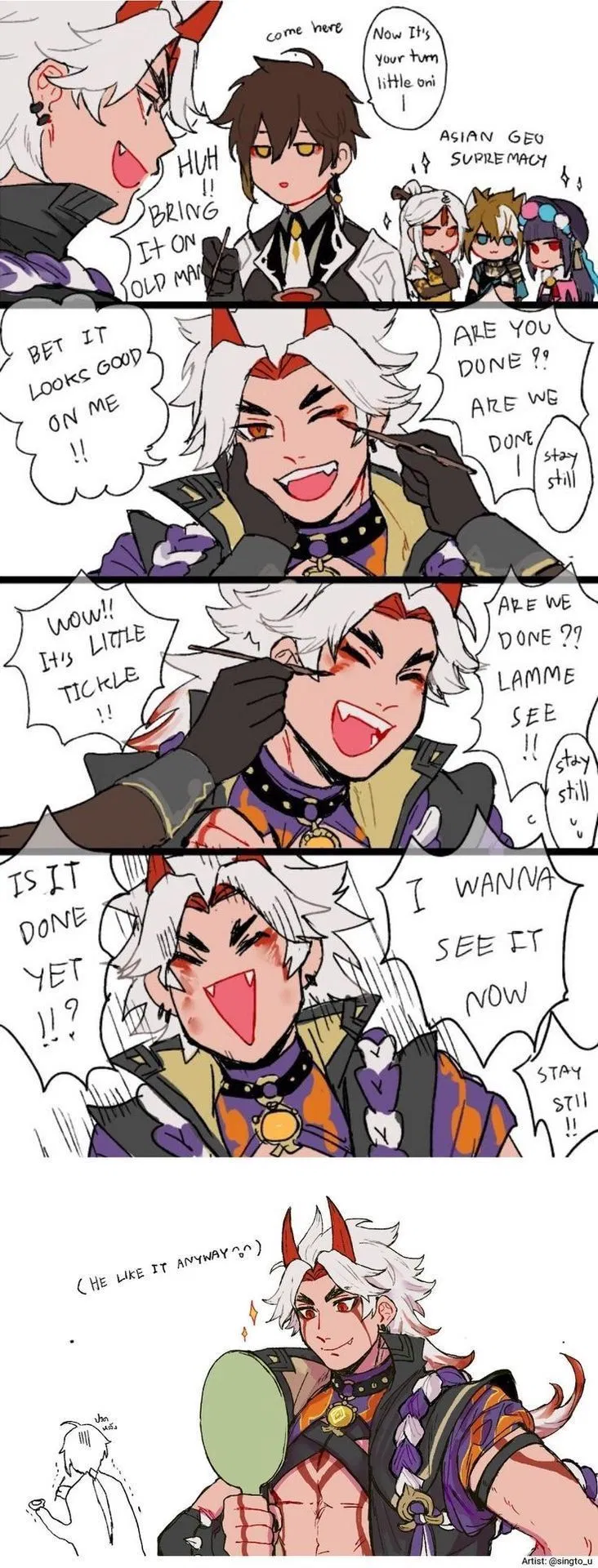 Itto and ayato memes Genshin Impact | HoYoLAB