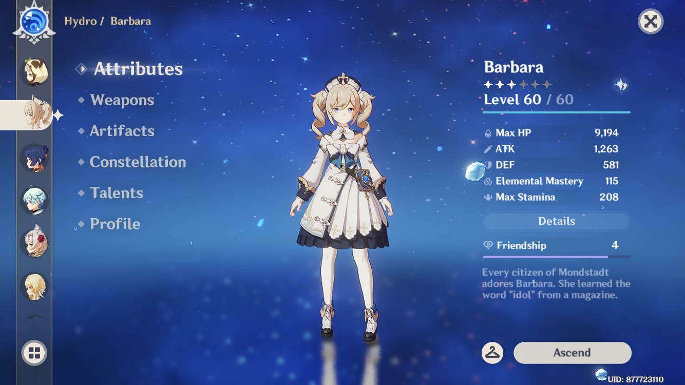 DPS Barbara Genshin Impact | HoYoLAB