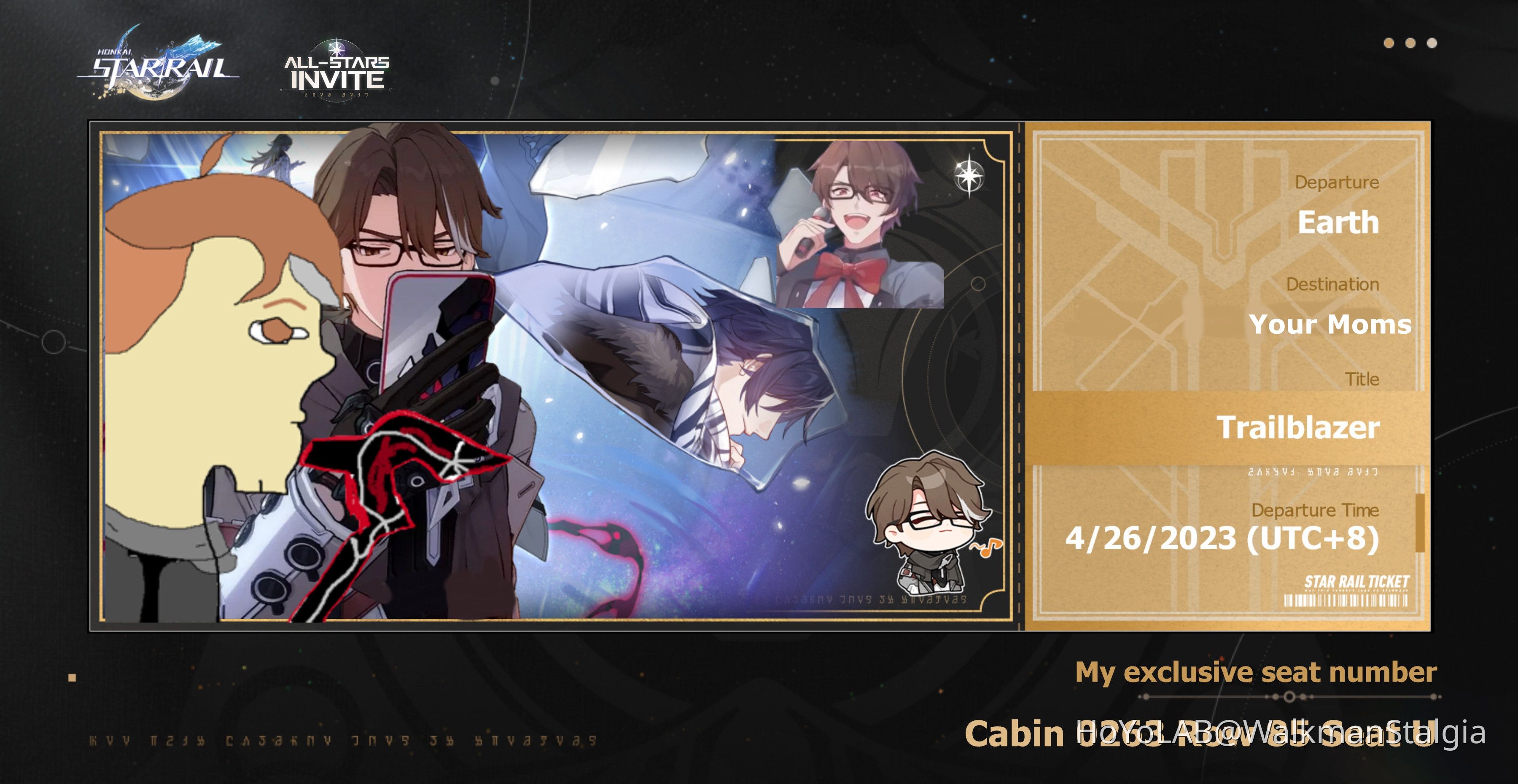 Made a better DIY ticket! I customized it alot! Honkai: Star Rail | HoYoLAB