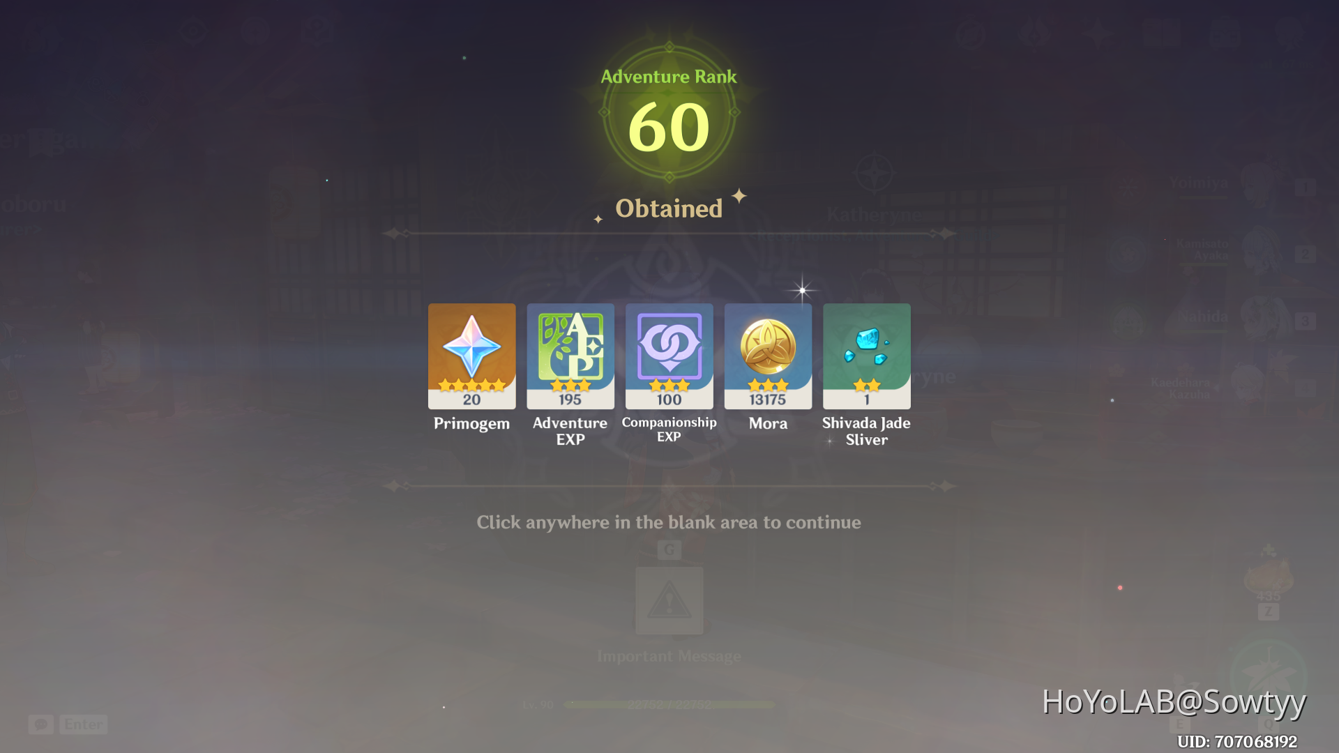 AR 60 and the best rewards possible for spending this much time in the ...