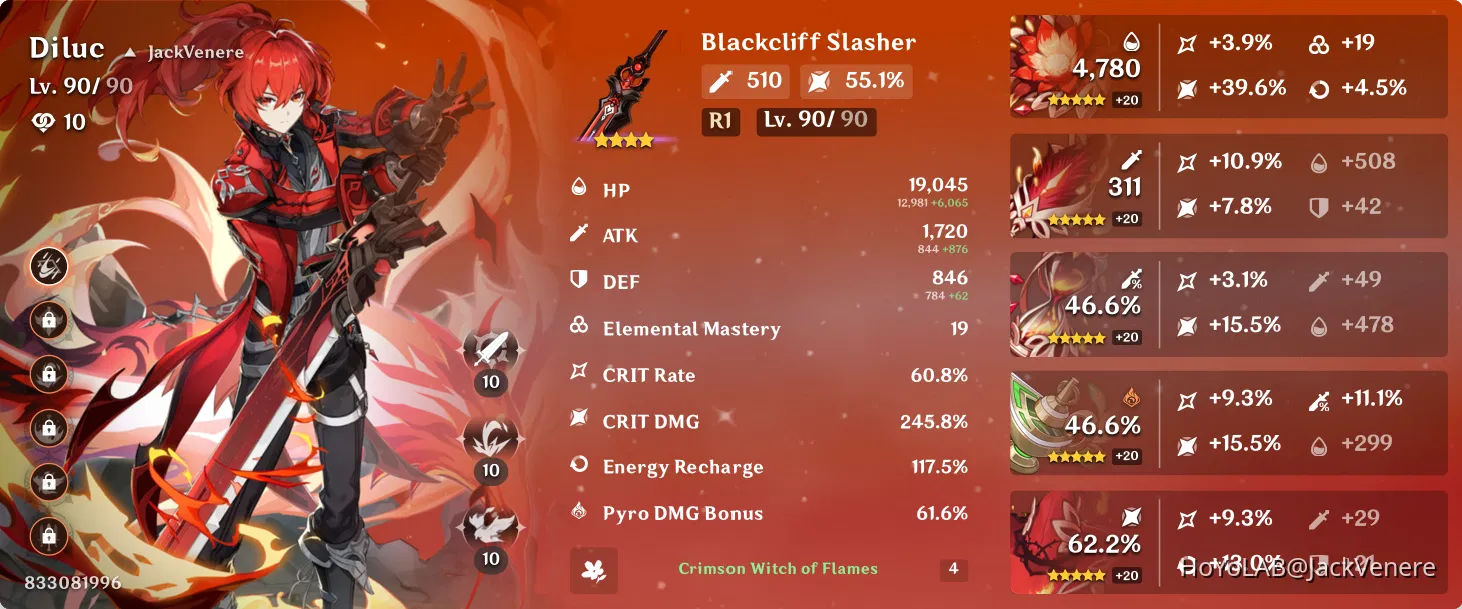 Diluc Burst New Record Genshin Impact | HoYoLAB