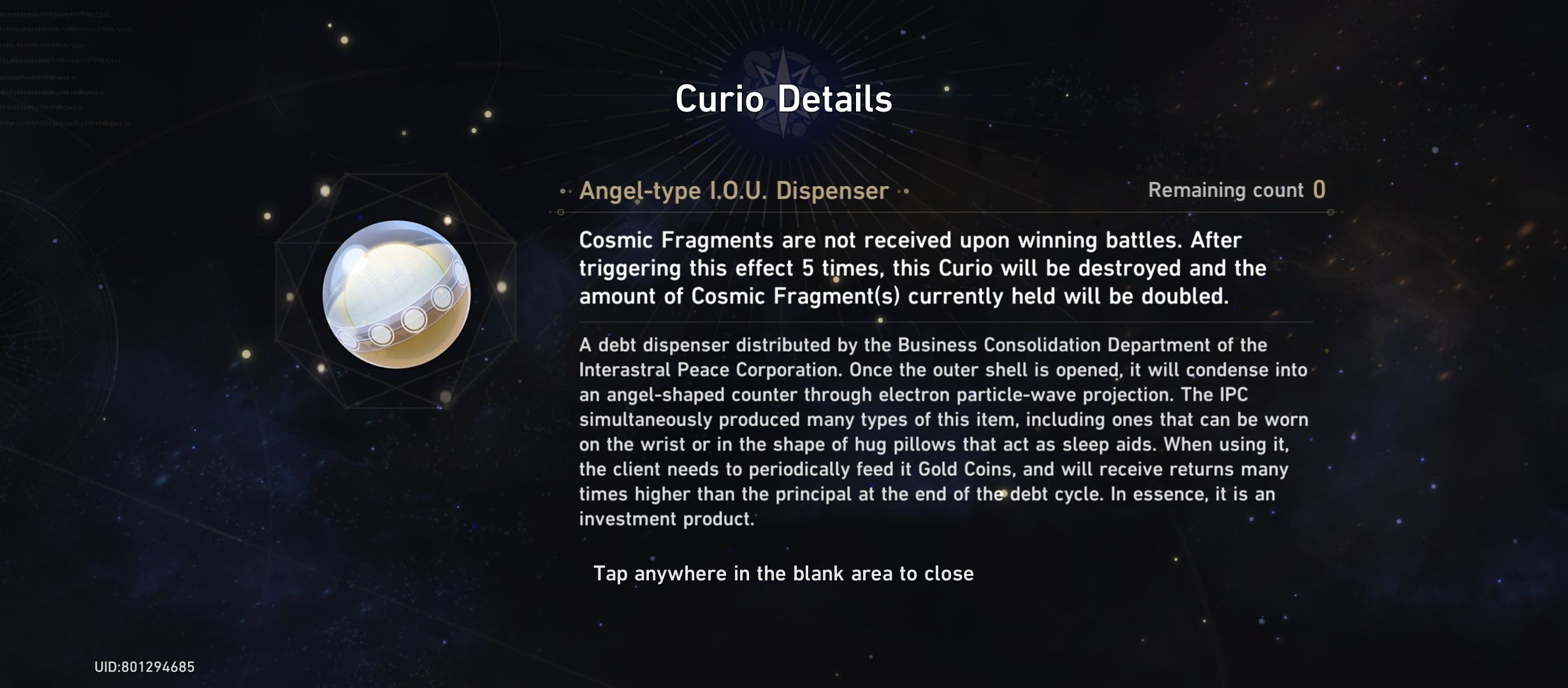 Is Angel-type I.O.U. dispenser working as intended? Honkai: Star Rail ...