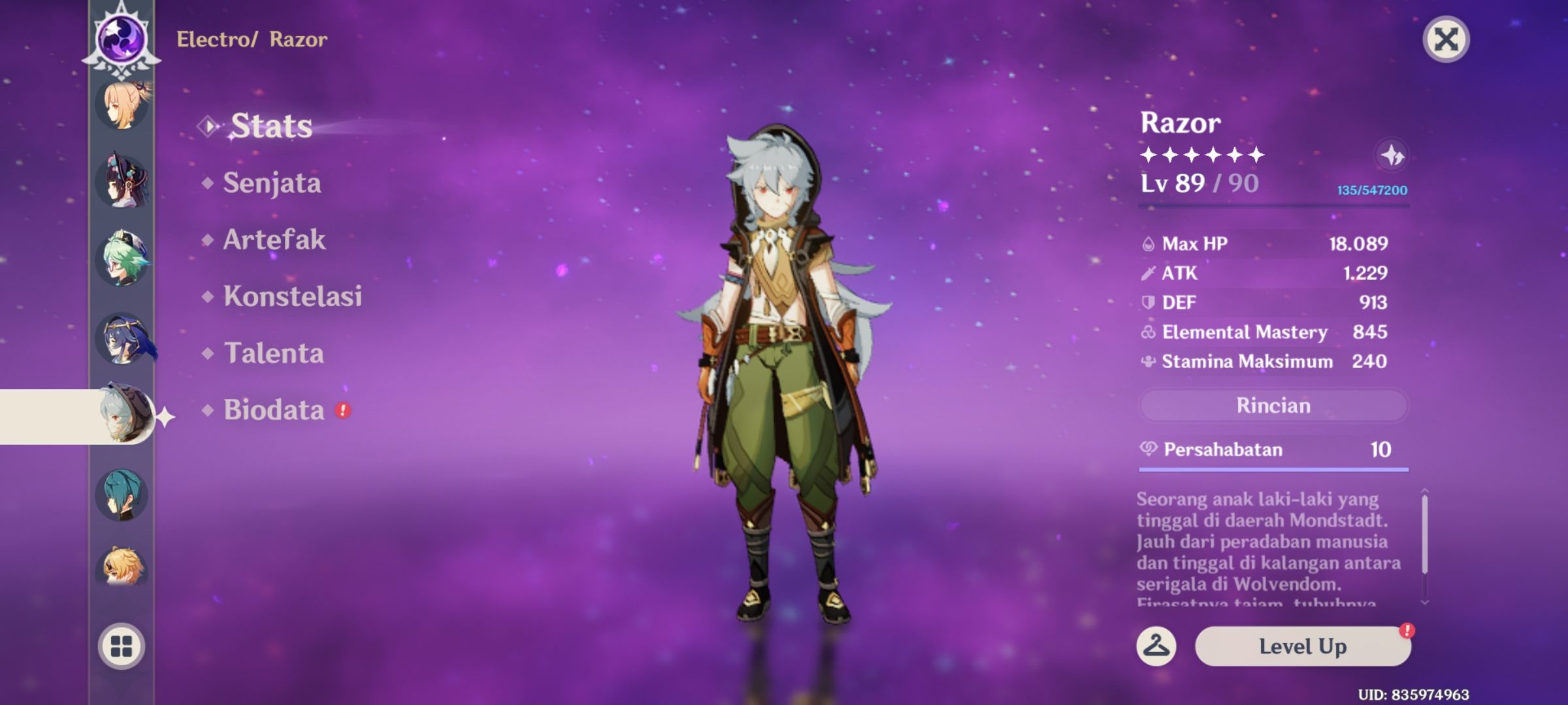Selesai juga build Razor Genshin Impact | HoYoLAB